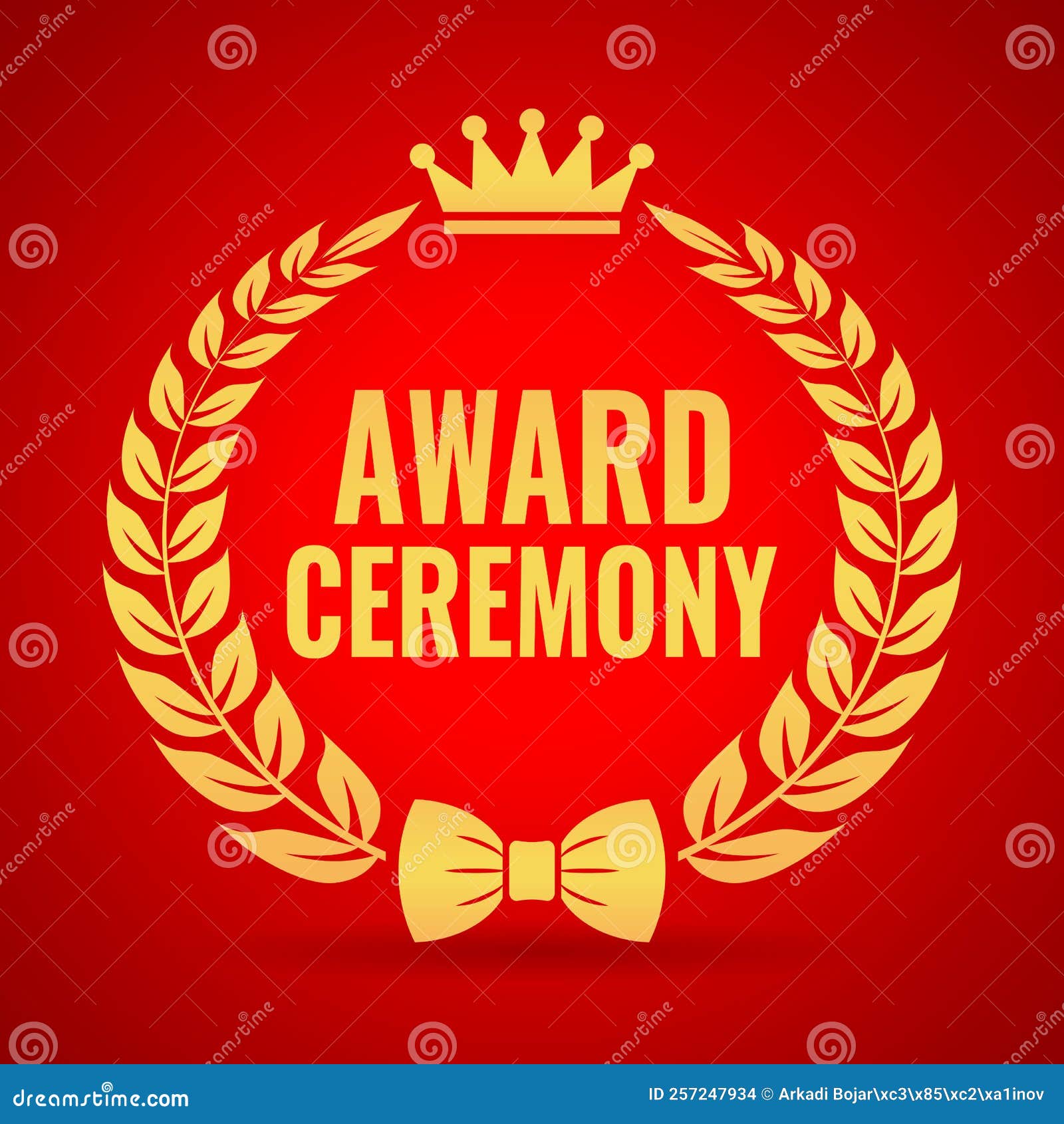 Award ceremony laurel icon stock vector. Illustration of business ...