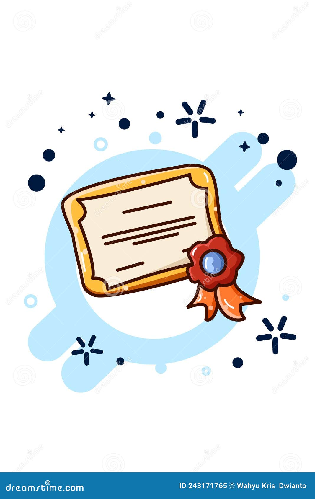 Certificate Certificate Cartoon Vector Illustration | CartoonDealer.com ...