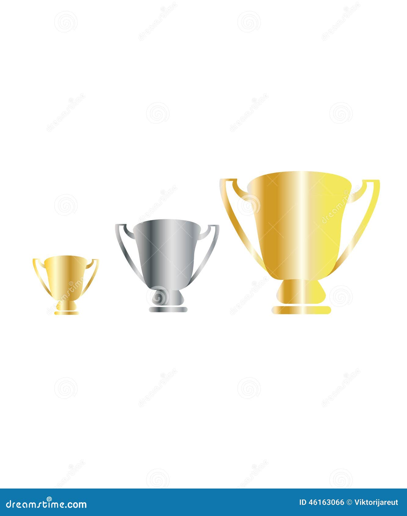 Award cup stock vector. Illustration of goal, metal, gilded - 46163066
