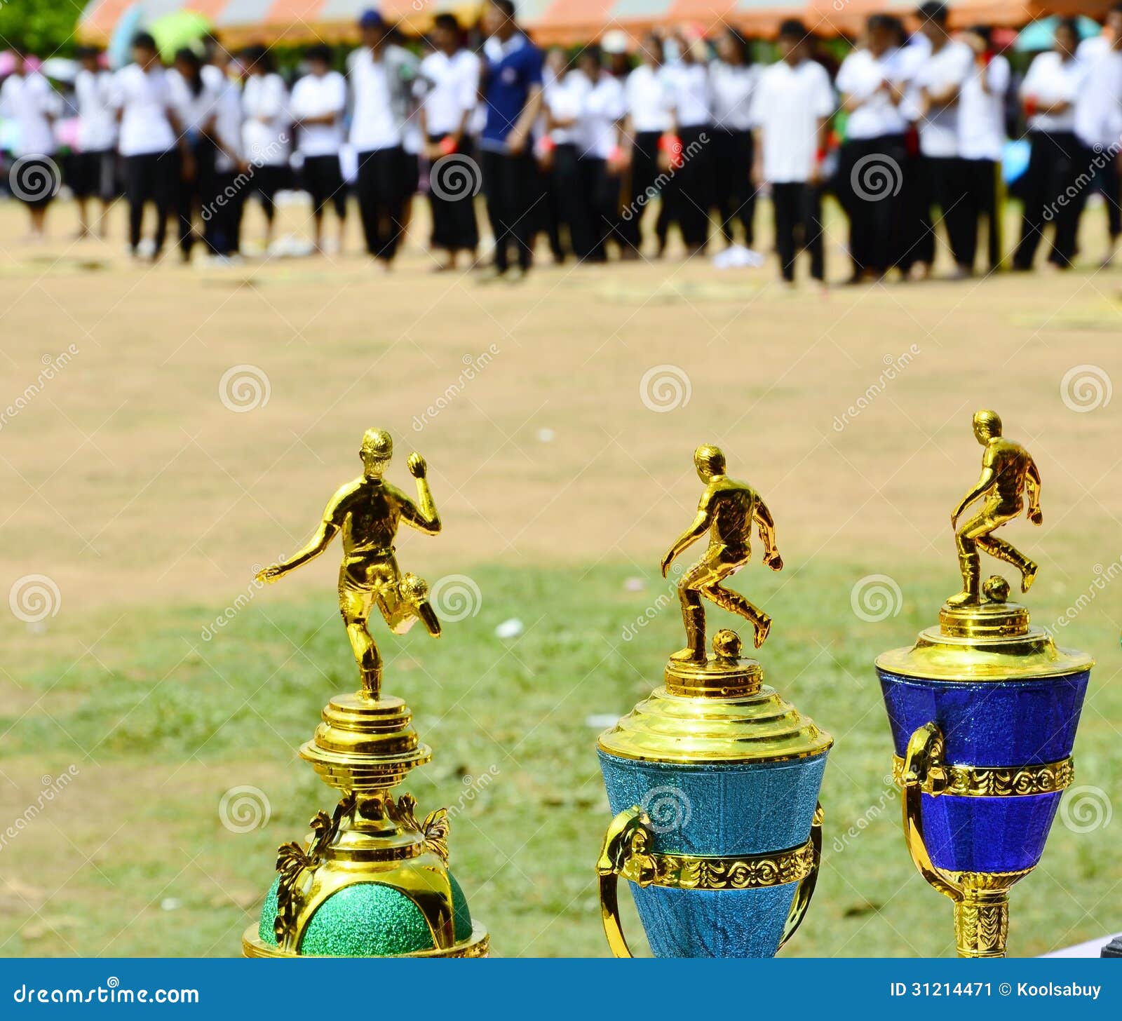 Award cups stock image. Image of victory, achievement - 31214471