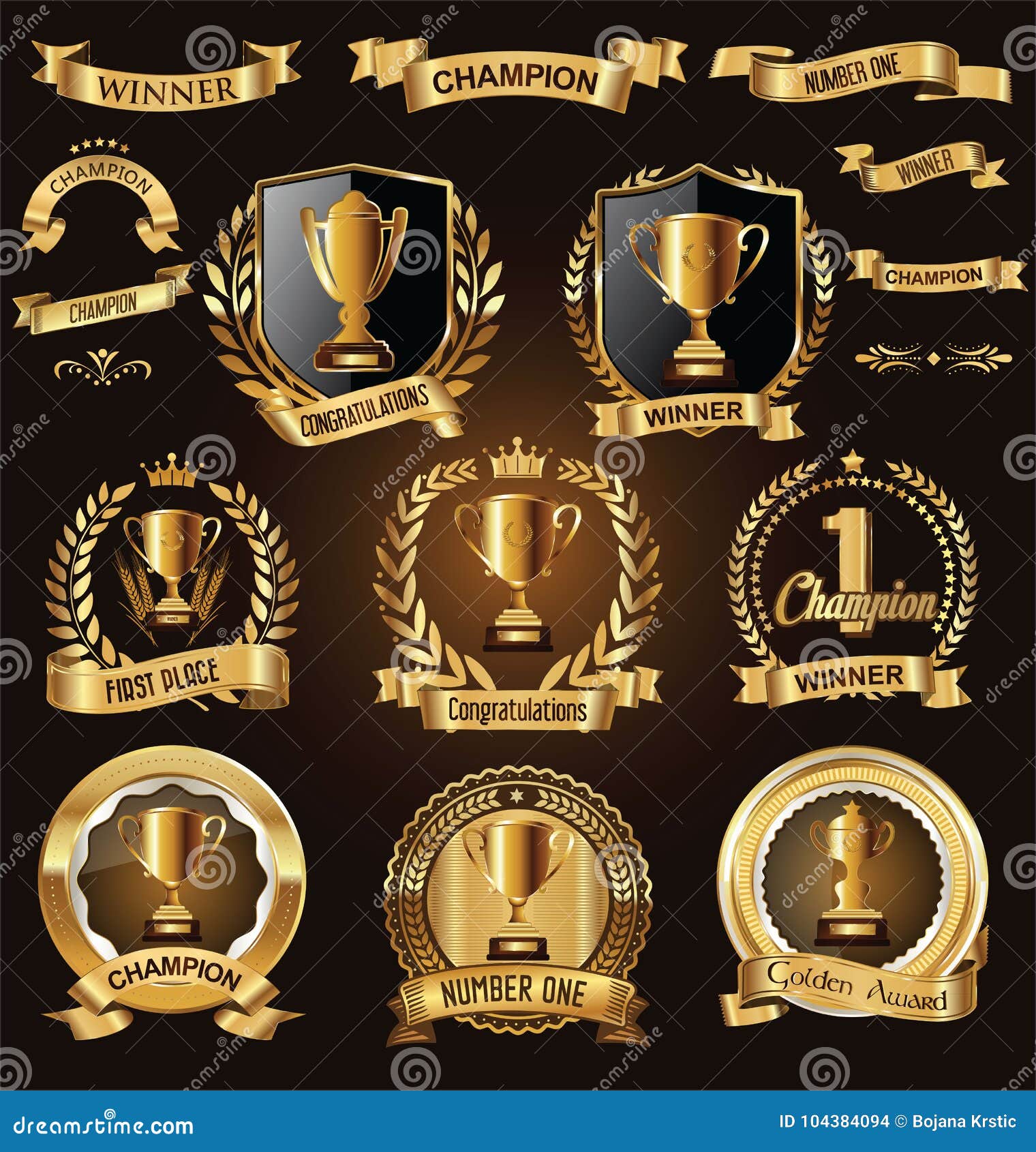 Award Design Badges and Labels Collection Stock Vector - Illustration ...