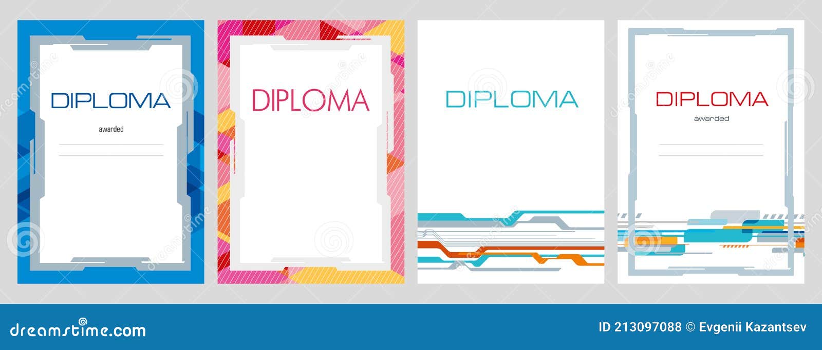 Award Diplomas. Design Options Stock Vector - Illustration of ...