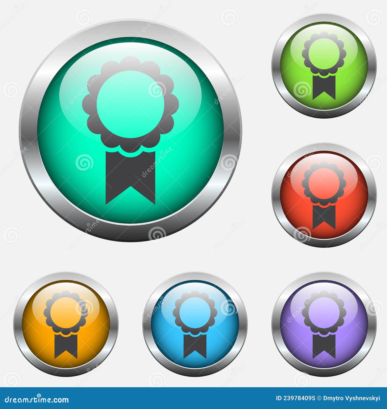 Award glass buttons stock vector. Illustration of competition - 239784095