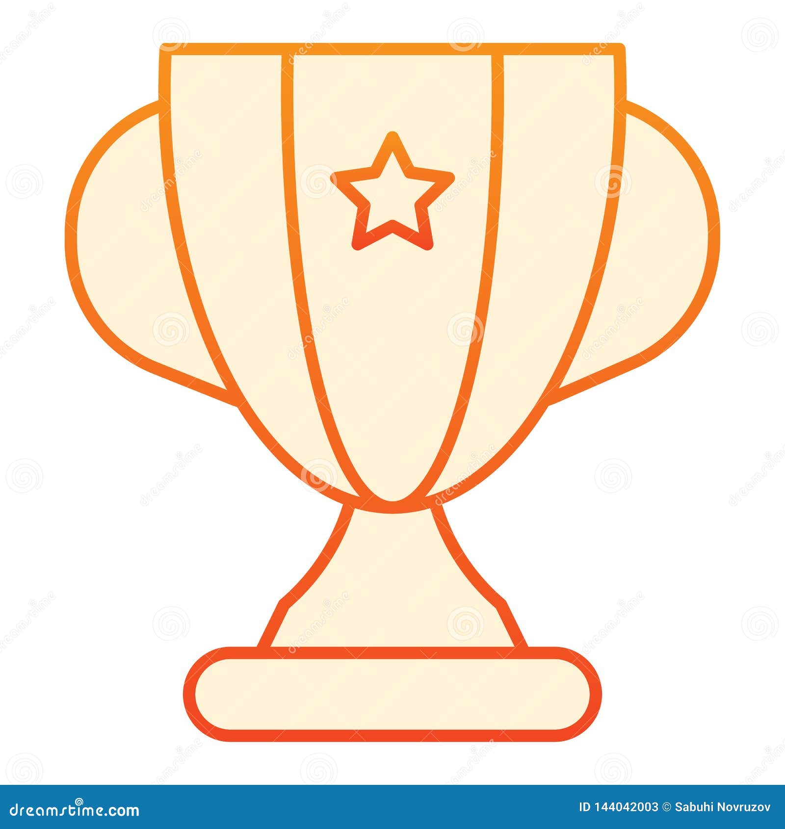 Award Goblet Flat Icon. Trophy Orange Icons in Trendy Flat Style Stock ...