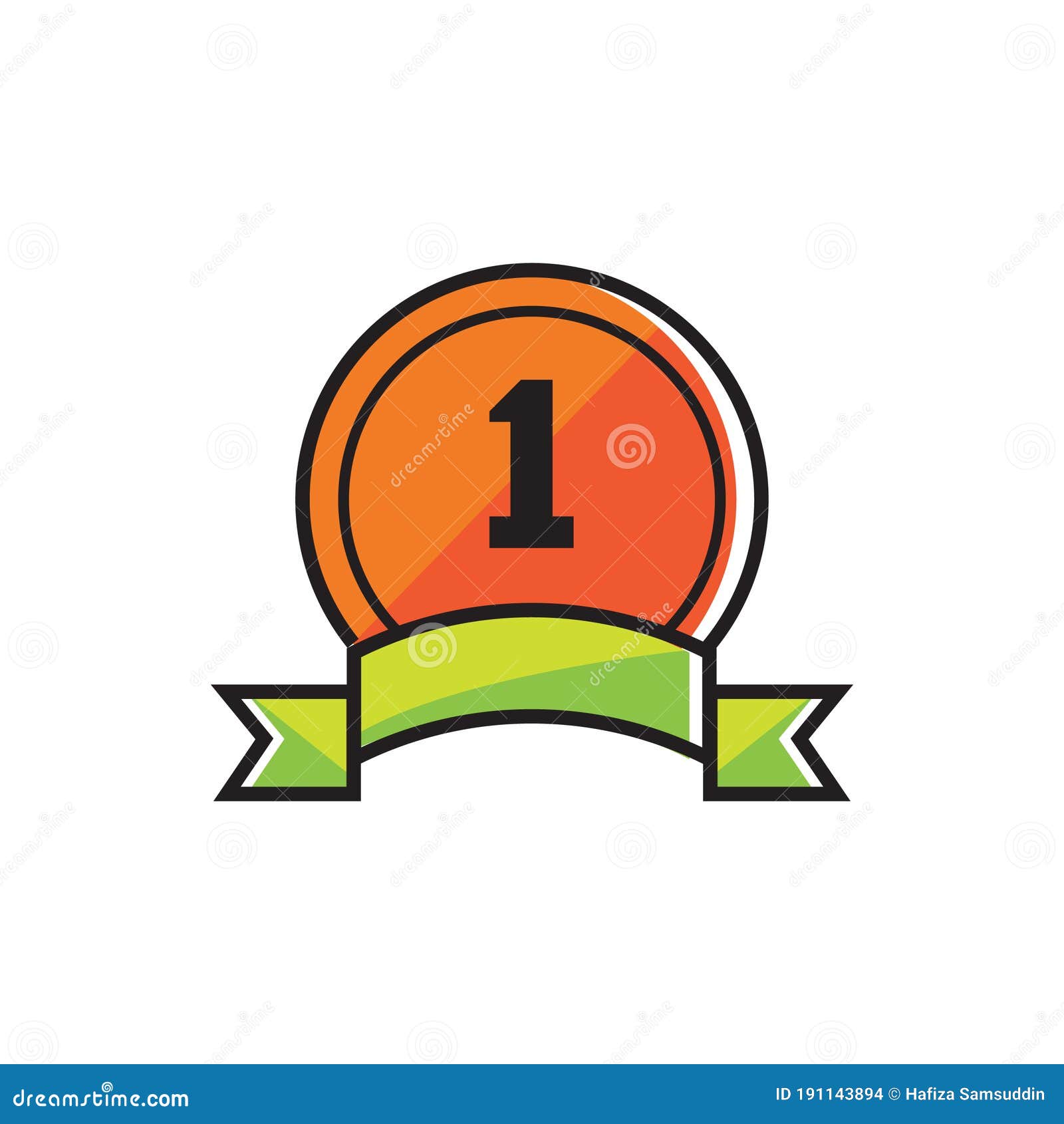 Award Gold Coin. Vector Illustration Decorative Design Stock Vector ...