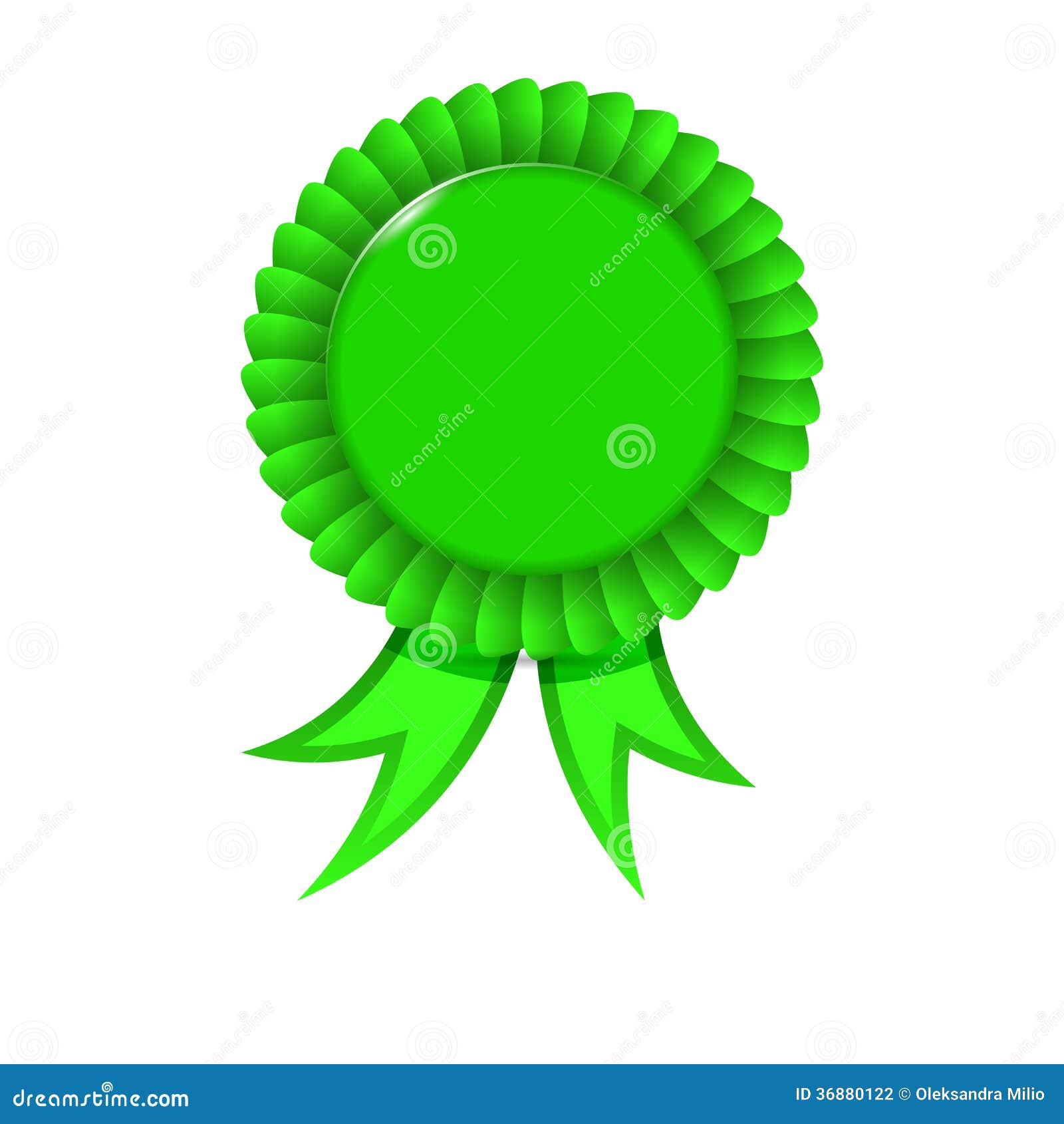 Award Green Ribbon stock vector. Illustration of blank - 36880122