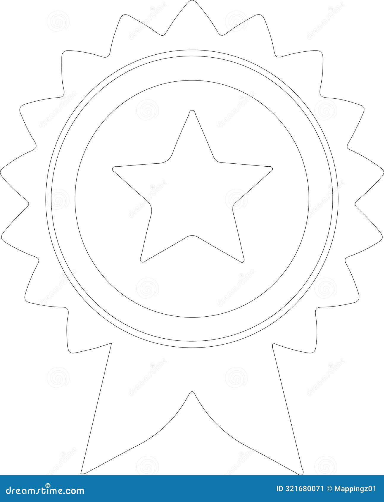 Award Icon Outline Silhouette Generative Ai Stock Vector - Illustration ...