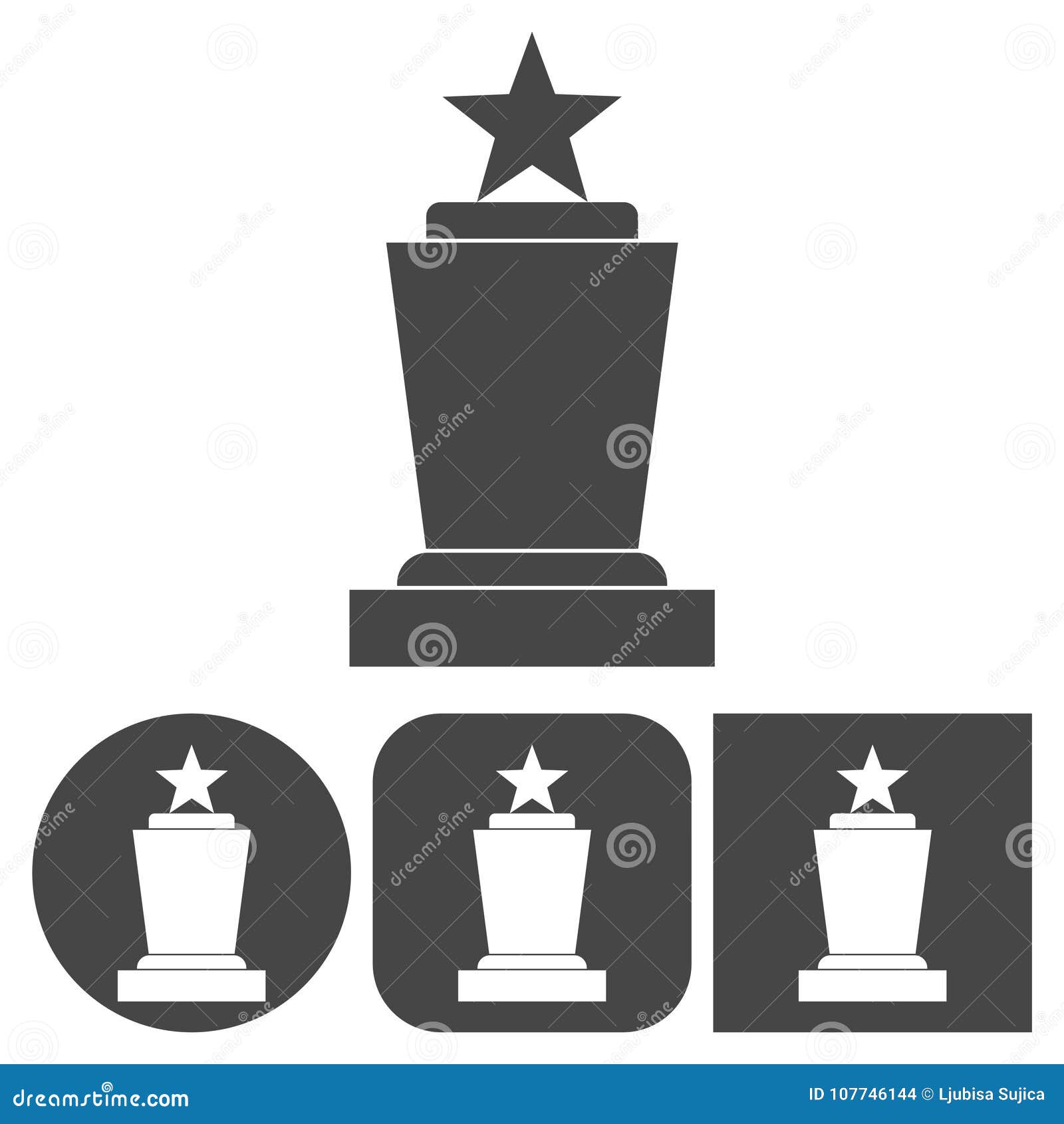 Award Icon - Vector Icons Set Stock Vector - Illustration of plaque ...