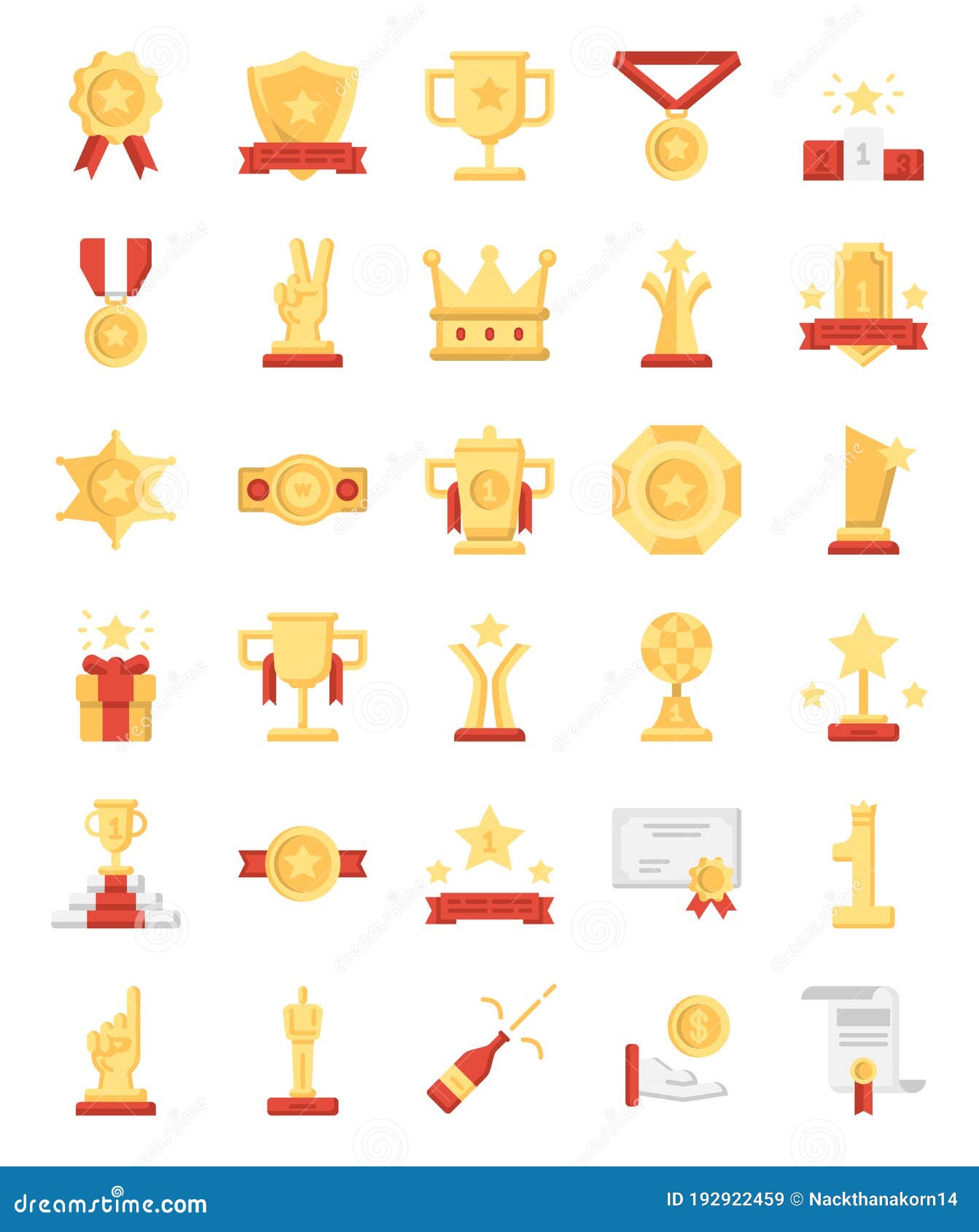 Awards Flat Icon stock vector. Illustration of symbol - 192922459