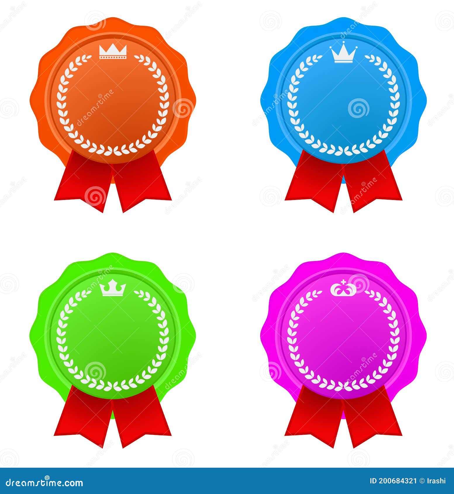 Award Label Design with Crown Stock Vector - Illustration of banner ...
