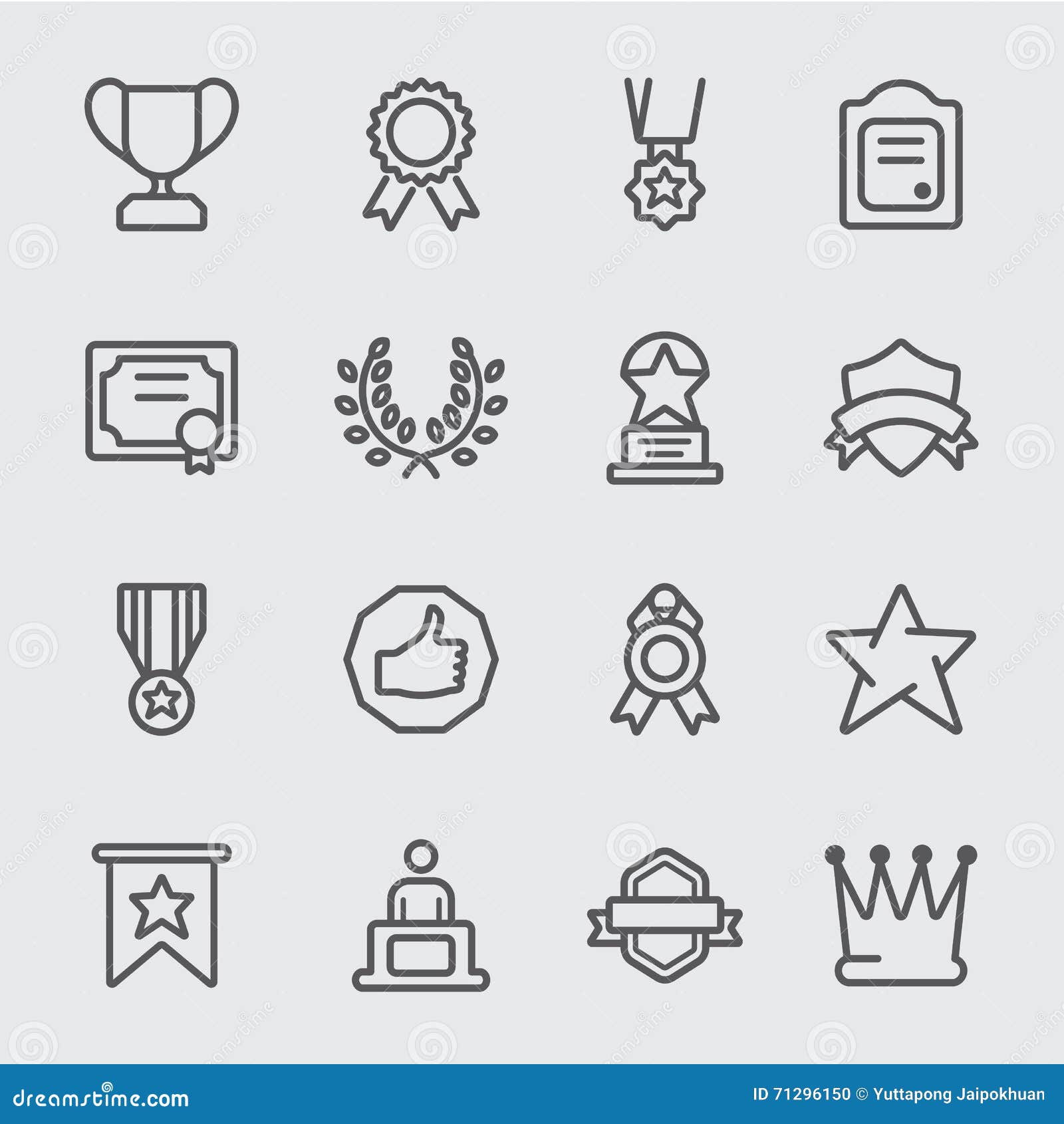 Award Icon Set, Logo Collection Vector Illustration | CartoonDealer.com ...