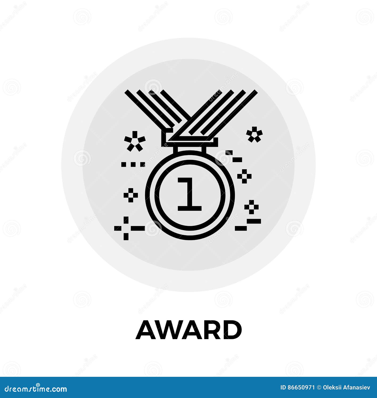 Award Line icon stock vector. Illustration of champion - 86650971