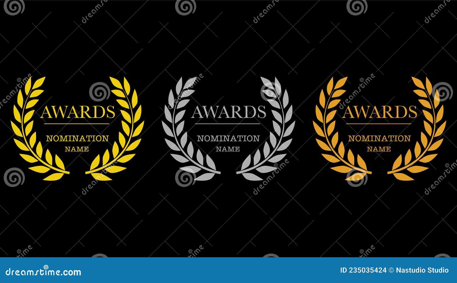 Award Logo Set. Nominate an Elegant Banner. Vector Illustration Stock ...