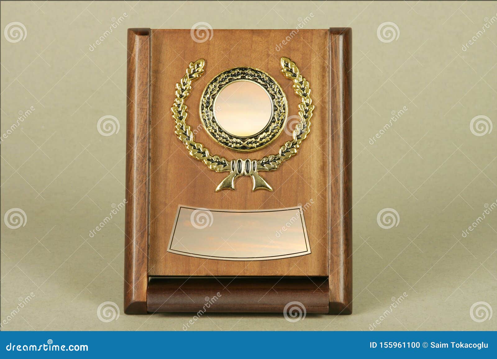 Award Made of Wood and Precious Metals. Stock Photo - Image of yellow ...