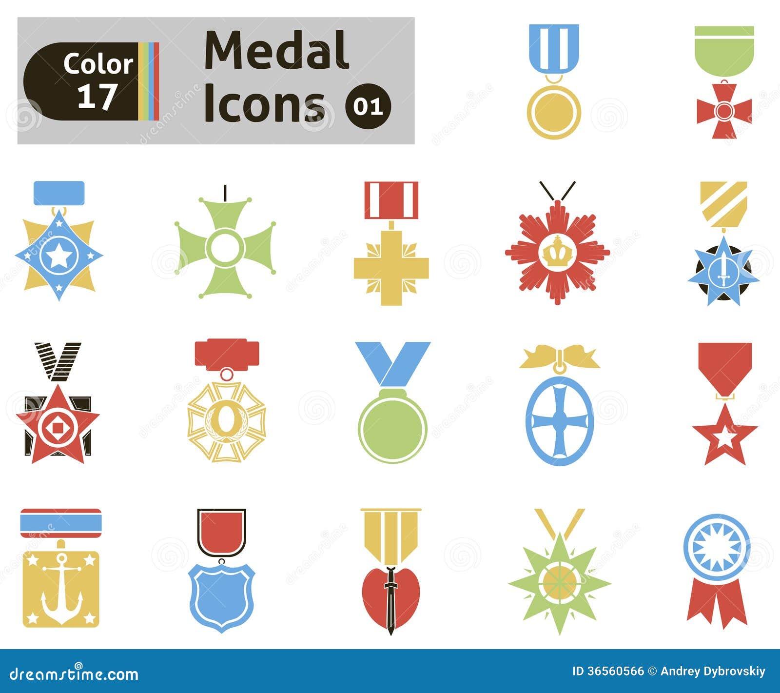 Award and medal icons stock vector. Illustration of winning - 36560566