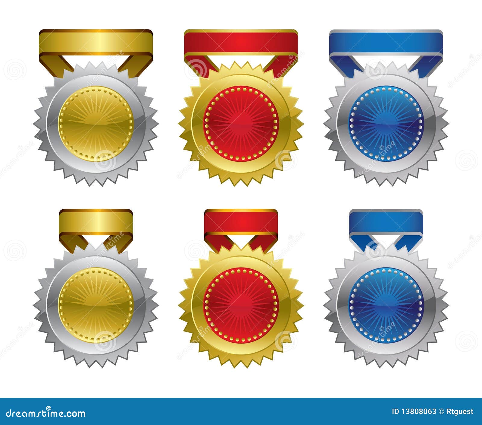 Award medal rosettes stock vector. Illustration of icon - 13808063