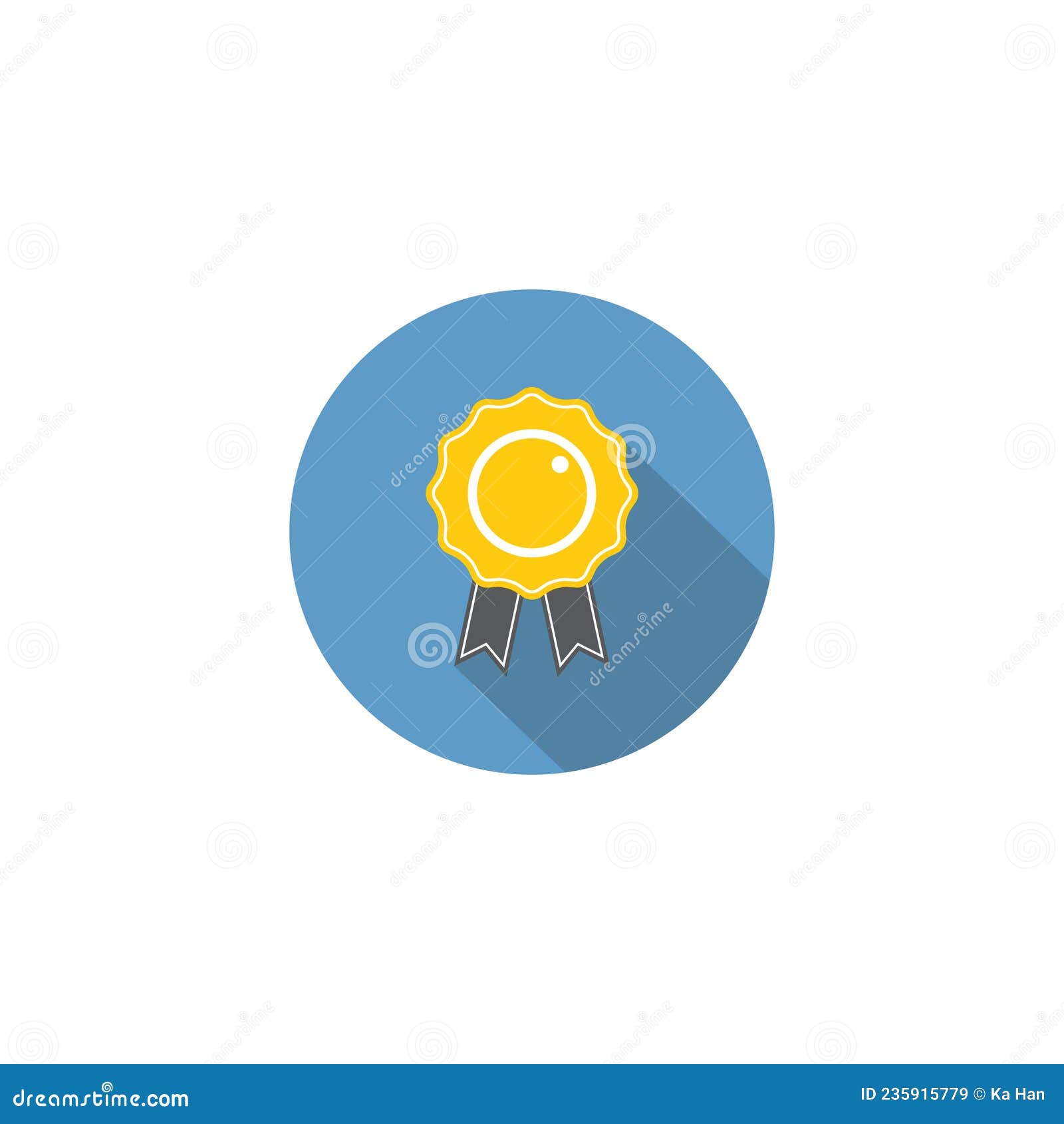 Award Medal, Winner, Achievement Icon Vector in Circle Shape Stock ...