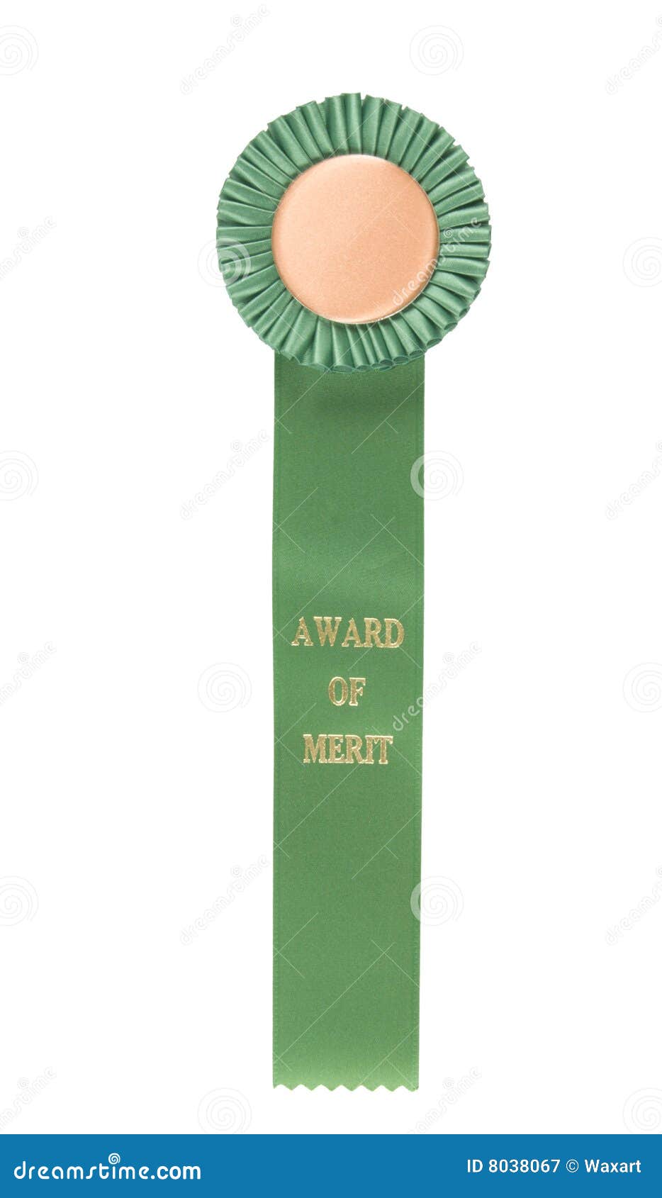 Award of Merit Ribbon on White Stock Image - Image of reward ...