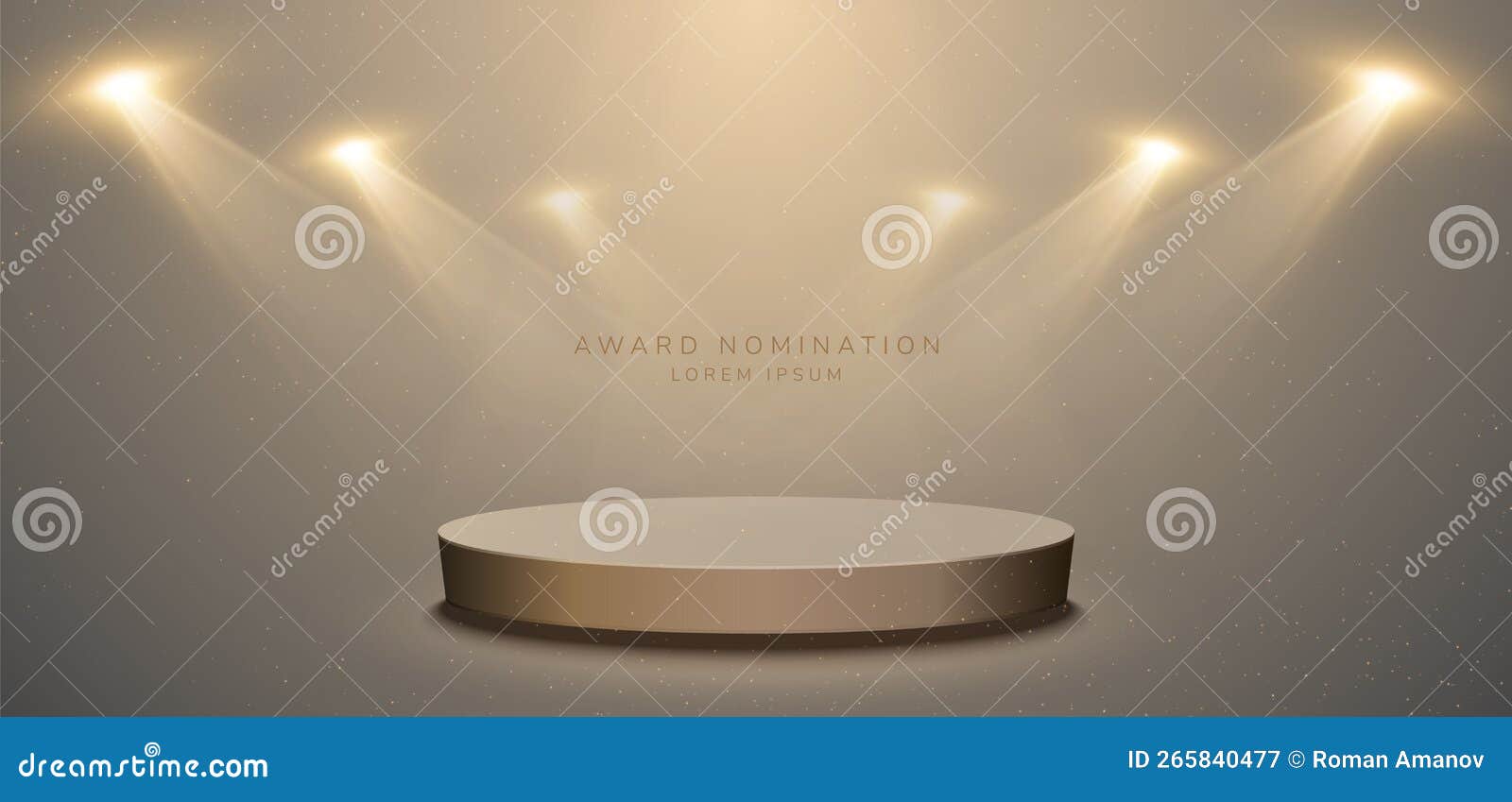 Award Nomination - Design Template. Golden Stars On A Purple Fabric ...