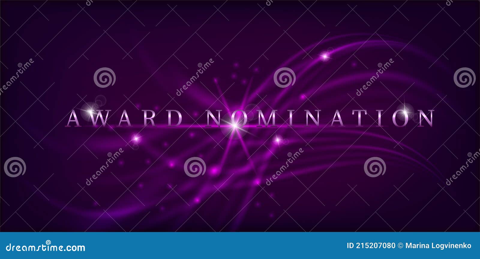 Award Nomination Design Background. Golden Winner Glitter Banner With ...
