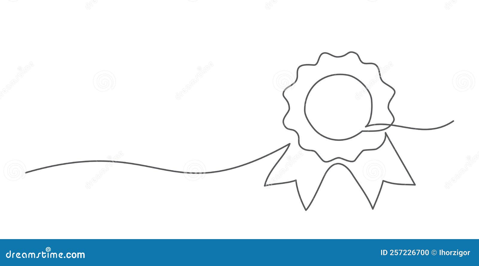 Award One Line Drawing. Concept For Reward, Victory, Award Vector ...