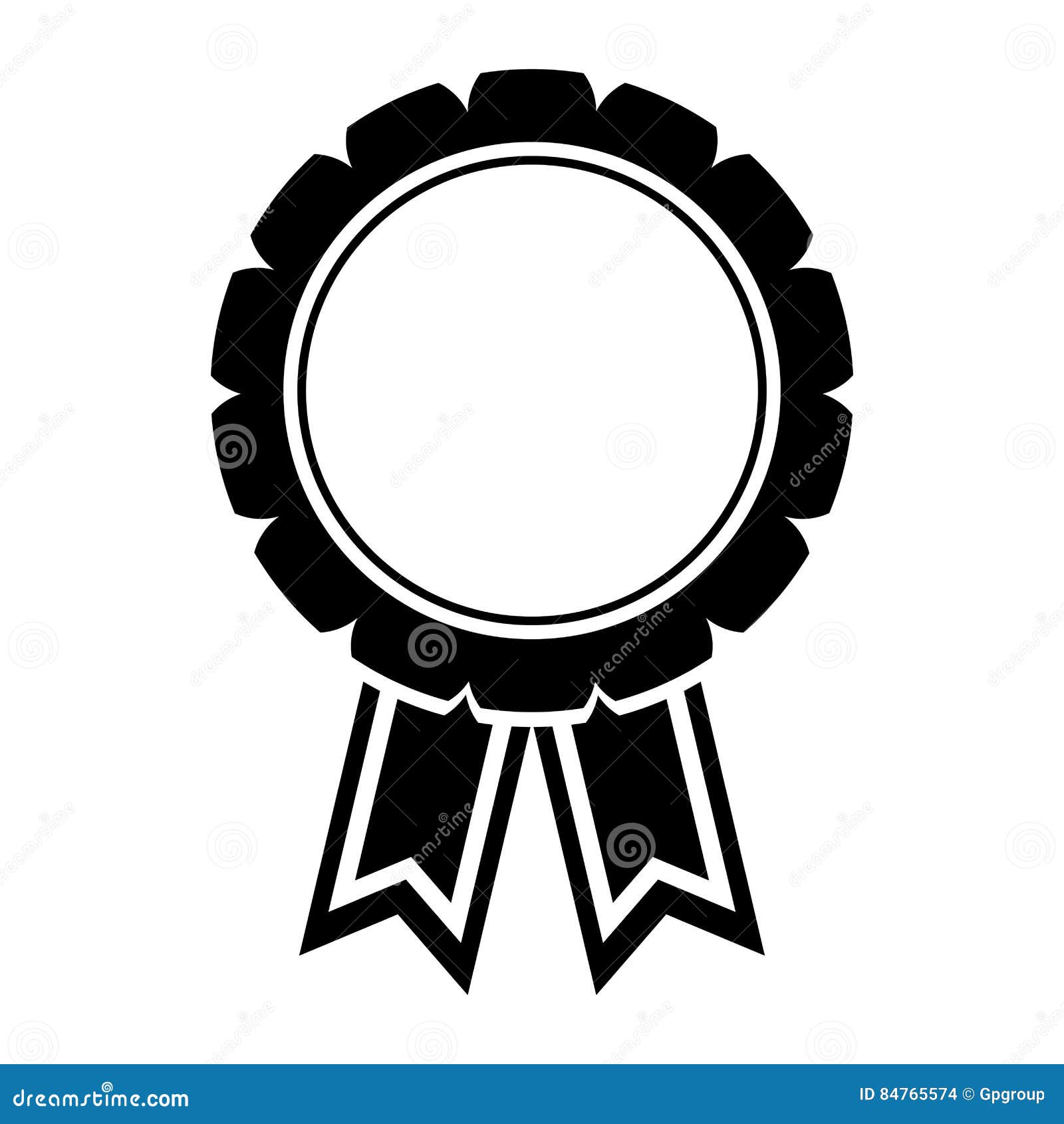 Award ribbon isolated stock vector. Illustration of sign - 84765574