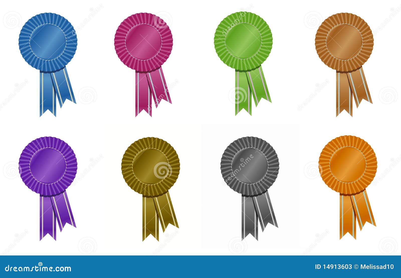 Award ribbons stock illustration. Illustration of champion - 14913603