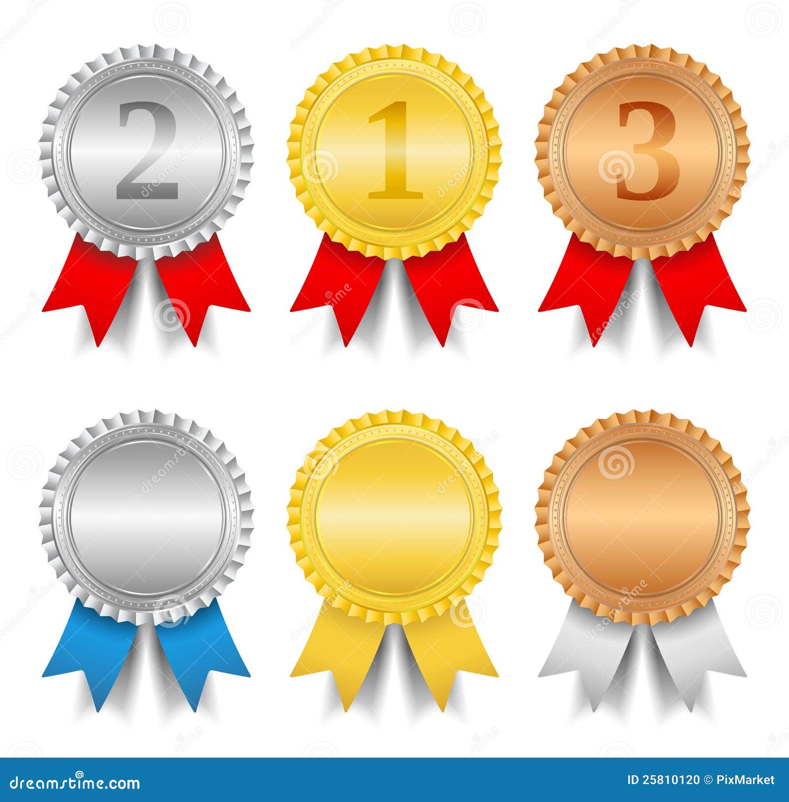 Award Ribbons stock vector. Illustration of gray, element - 25810120