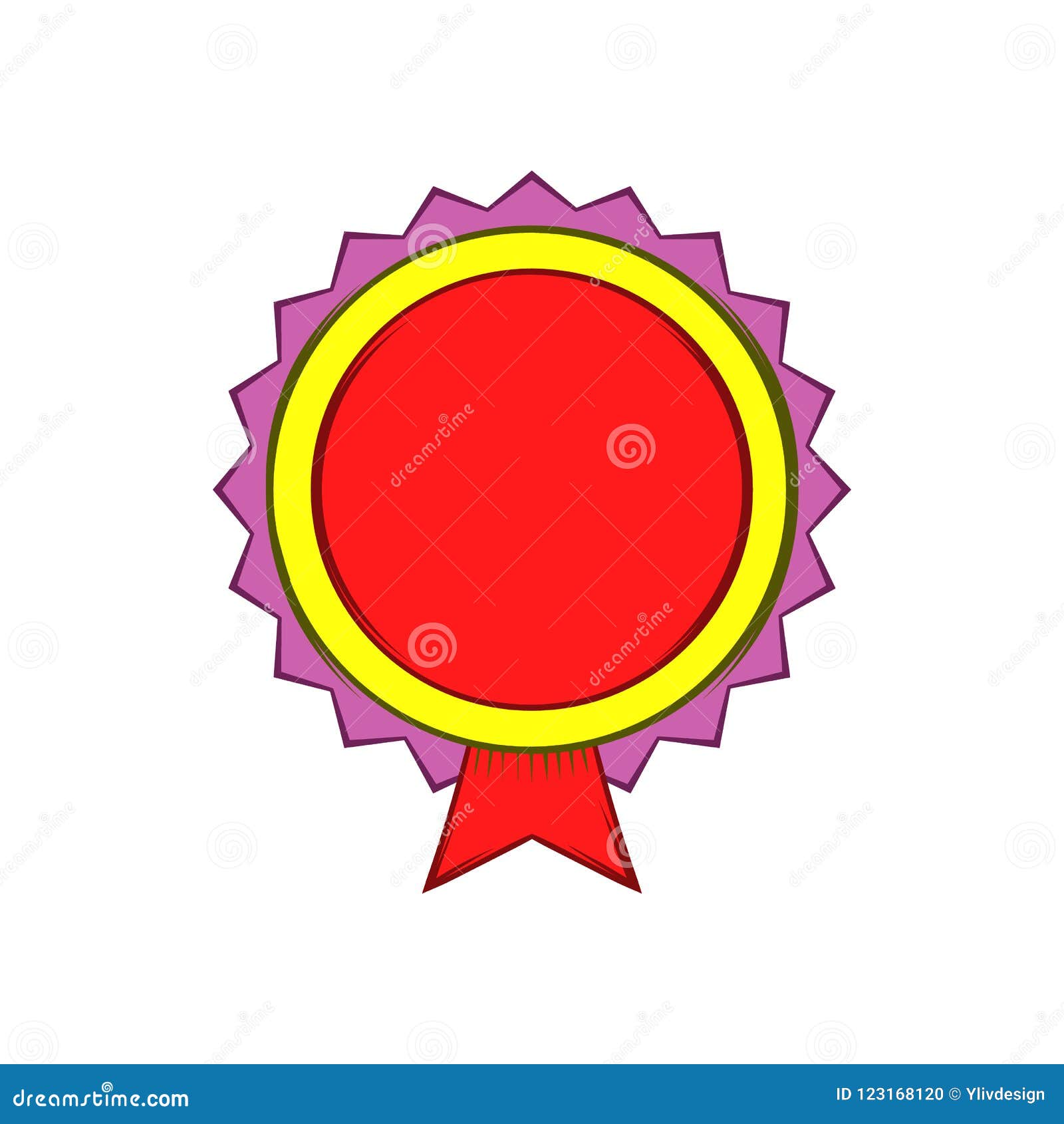 Award Rosette Icon, Cartoon Style Stock Illustration - Illustration of ...