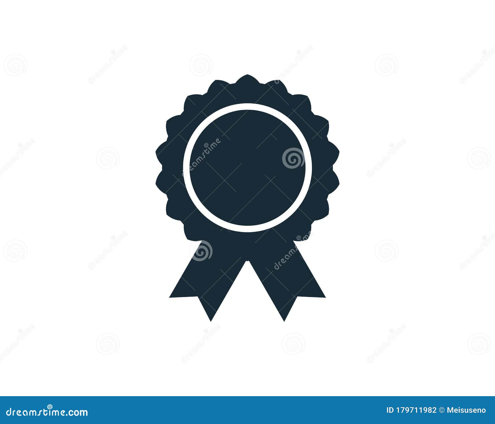 Award Rosette Medal Banner Icon Vector Logo Template Illustration ...