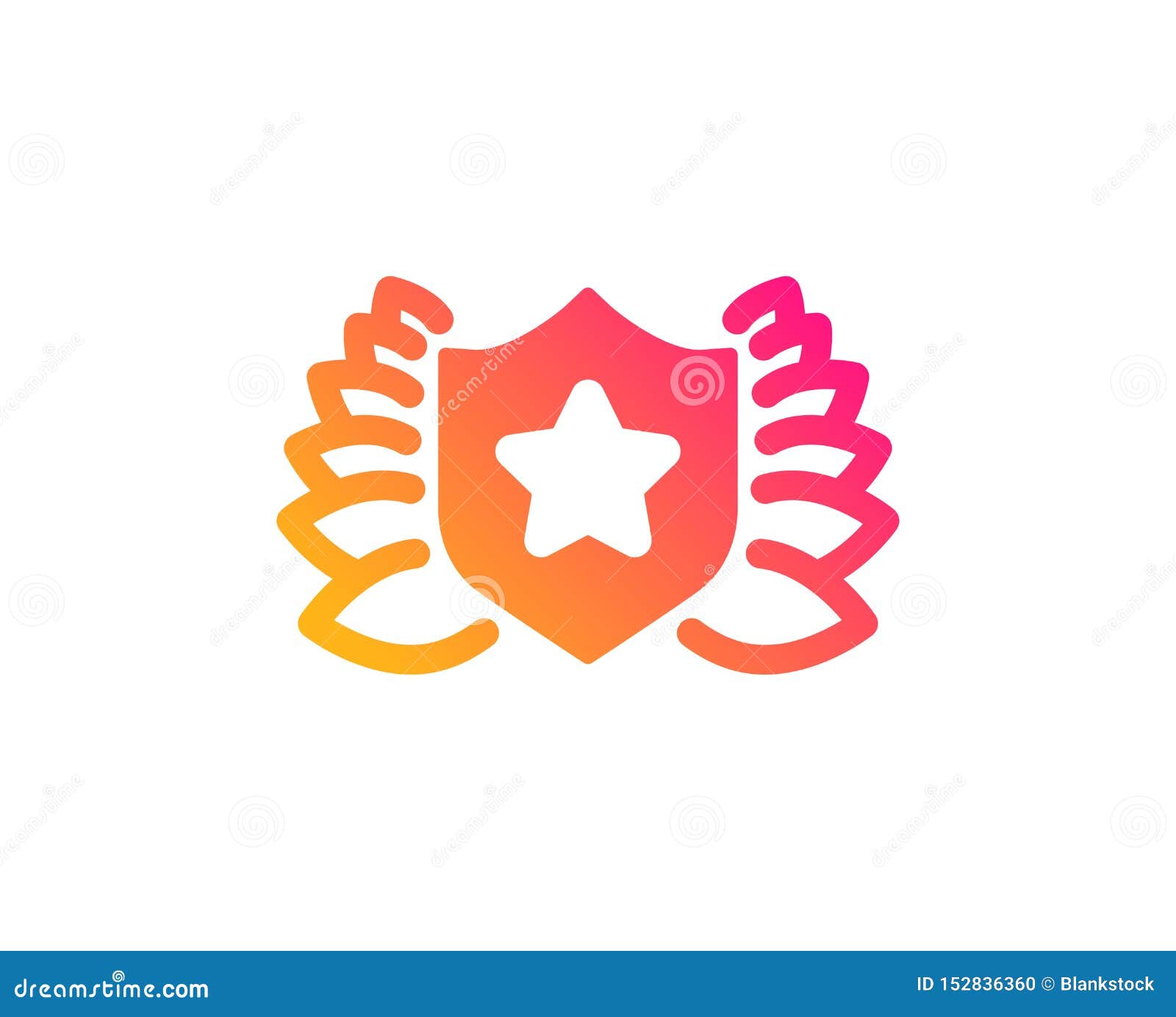 Award Shield Icon. Laurel Wreath Sign. Vector Stock Vector ...