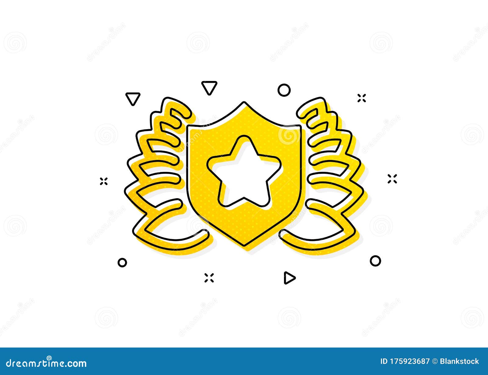 Award Shield Icon. Laurel Wreath Sign. Vector Stock Vector ...