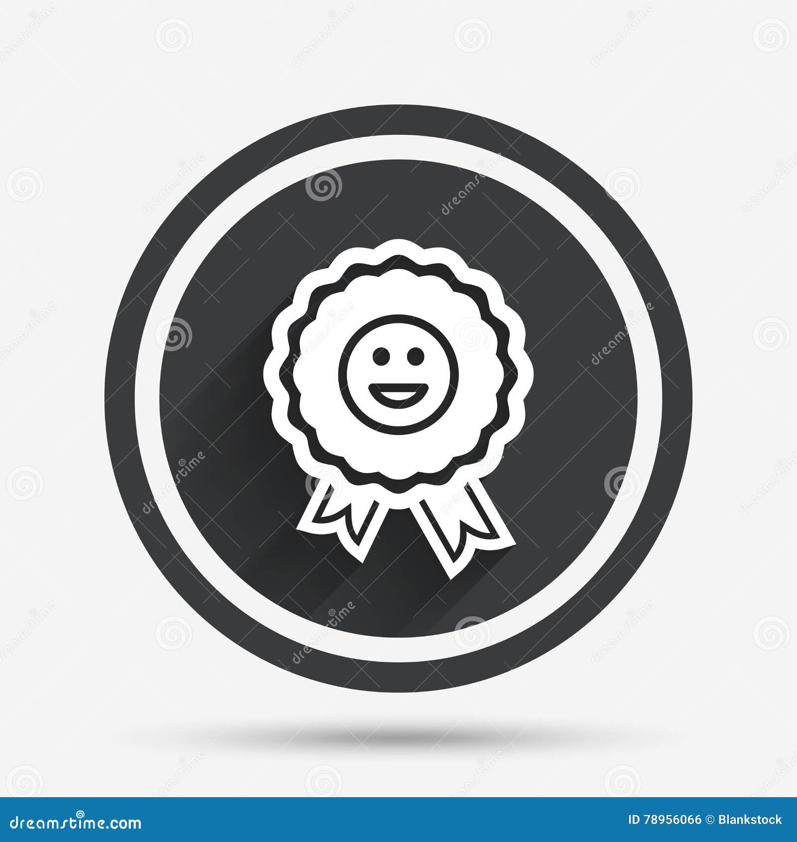 Award Smile Icon. Happy Face Symbol. Stock Vector - Illustration of ...
