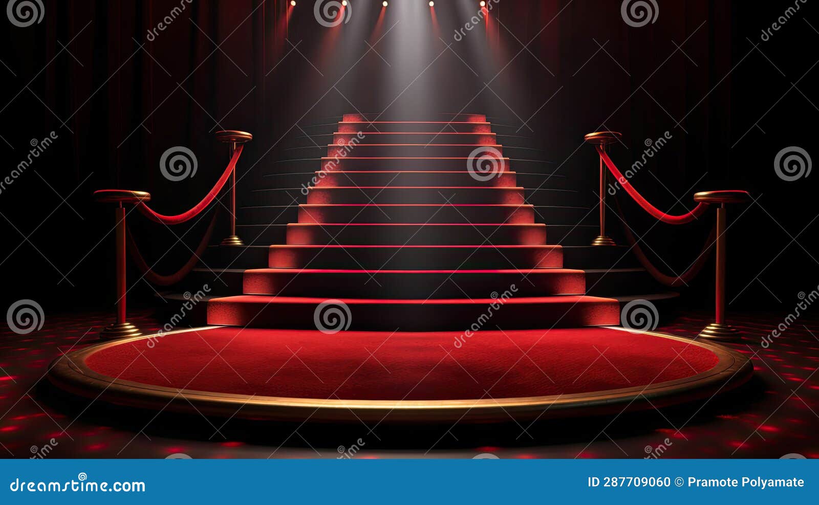 Award. Stage Podium with Red Carpet for Award Ceremony Stock Photo ...