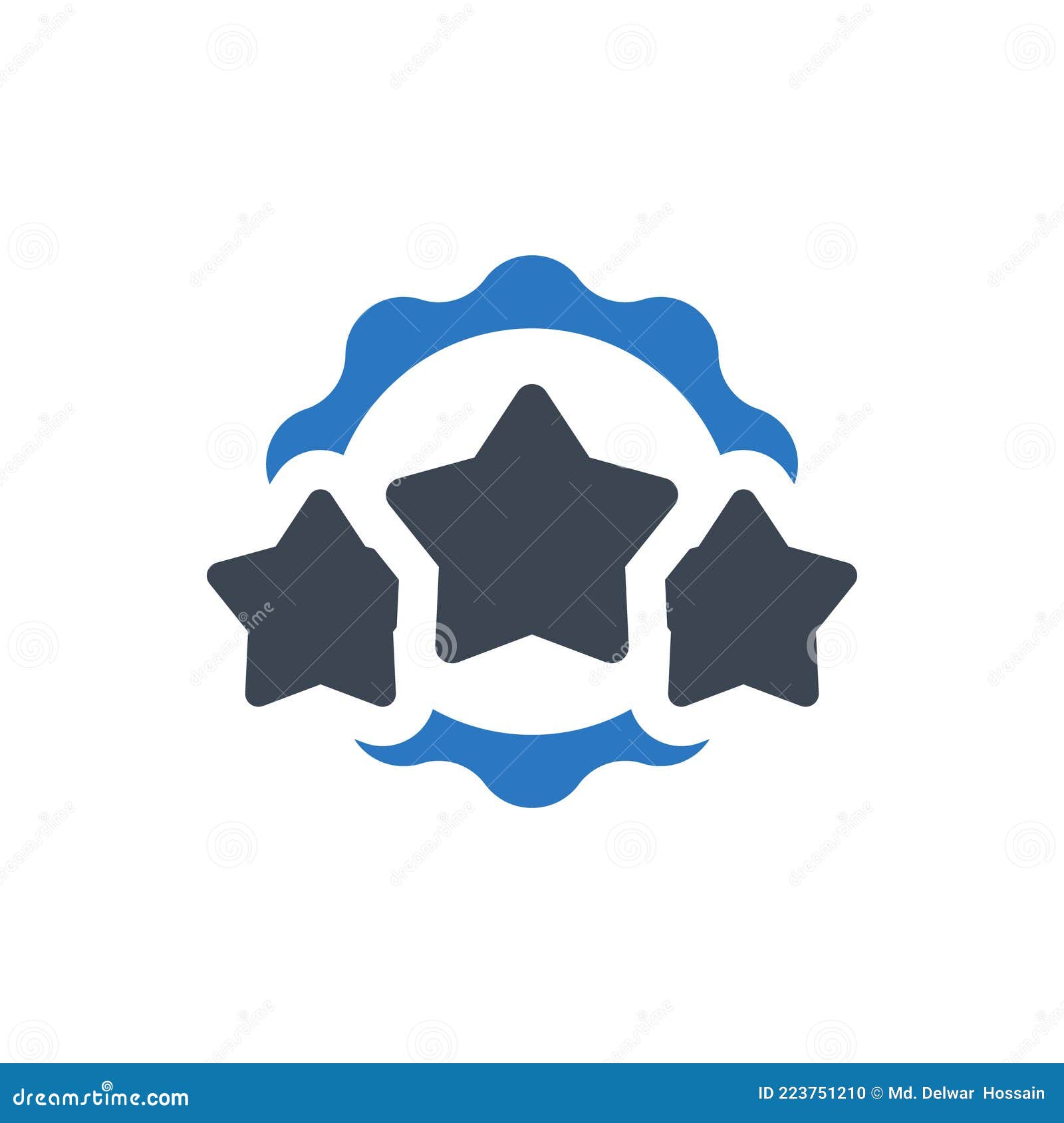 Award star icon stock vector. Illustration of sign, icon - 223751210