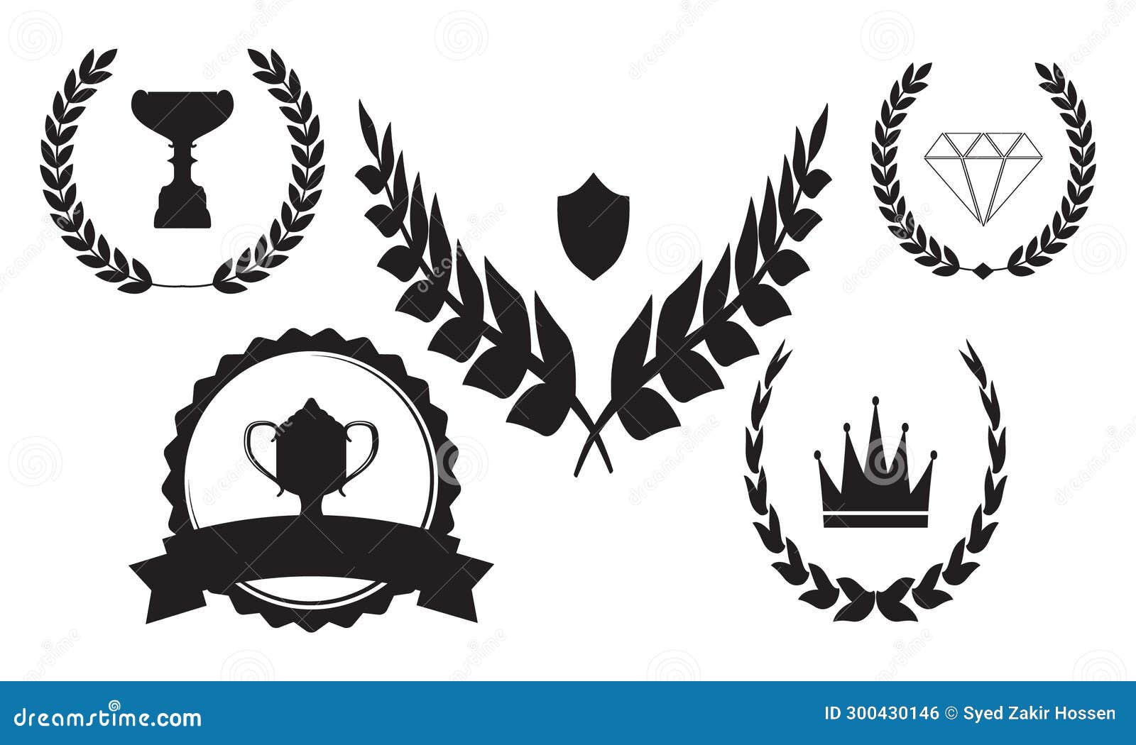 Award Symbol Vector Illustration Collection. Stock Illustration ...