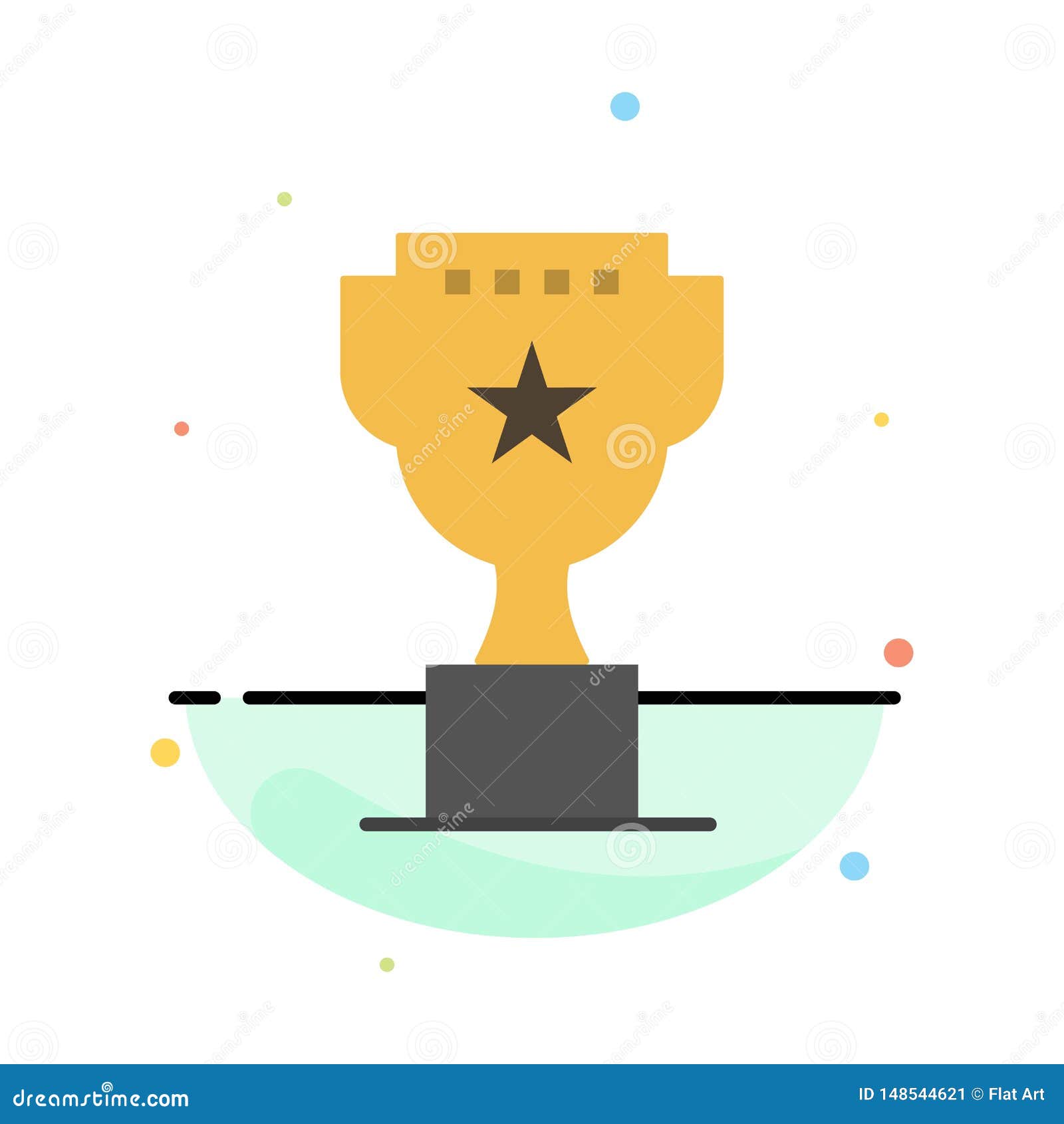 Award, Top, Position, Reward Abstract Flat Color Icon Template Stock ...
