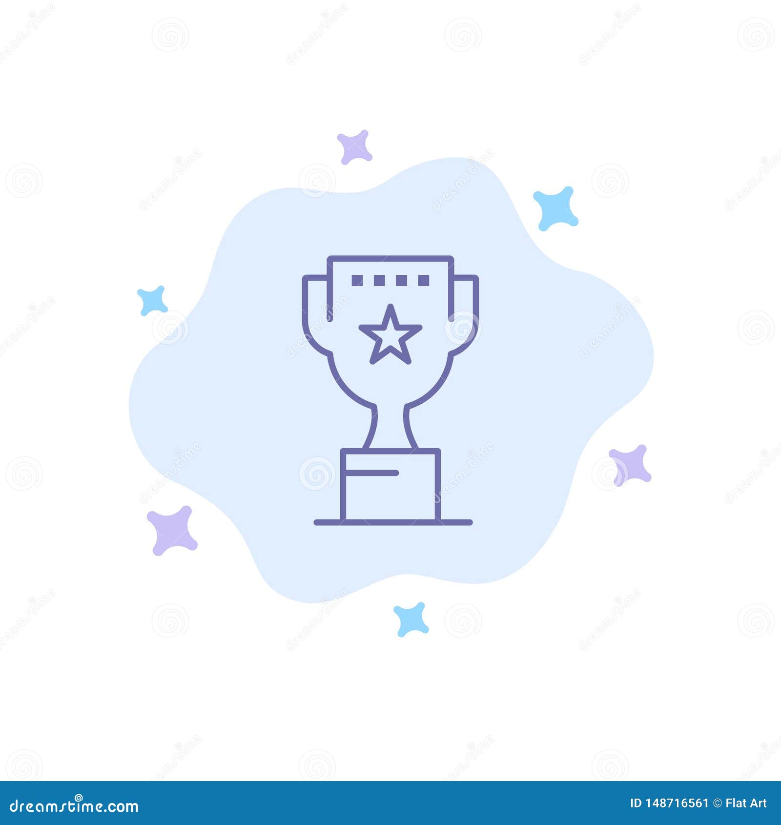 Award, Top, Position, Reward Blue Icon on Abstract Cloud Background ...