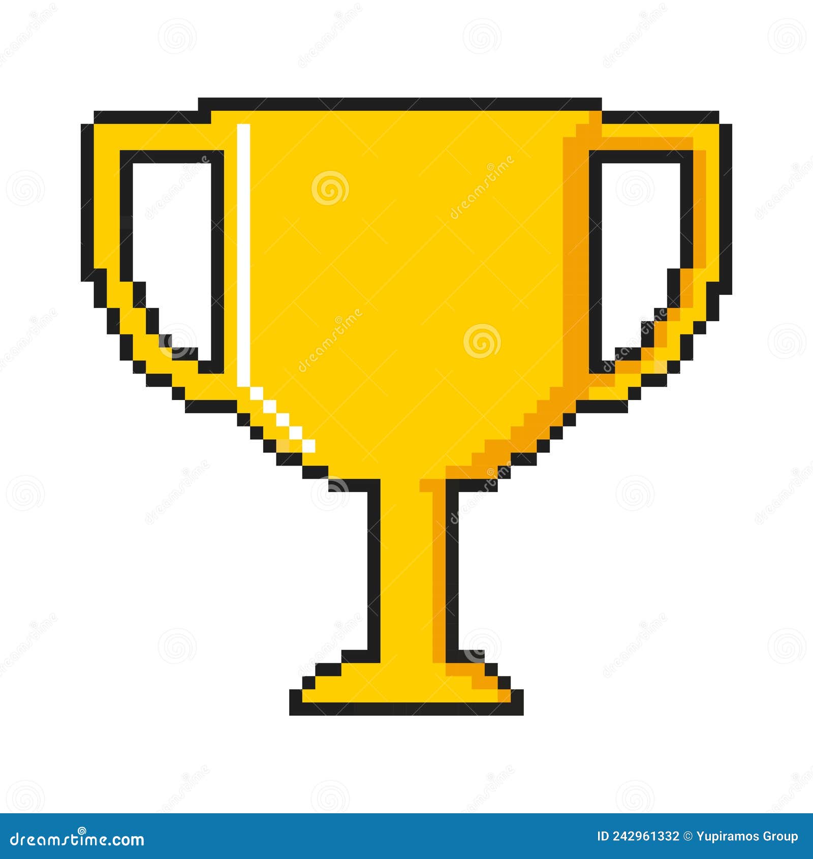 Trophy In Pixel Art. For 8 Bit Games. Vector Illustration ...
