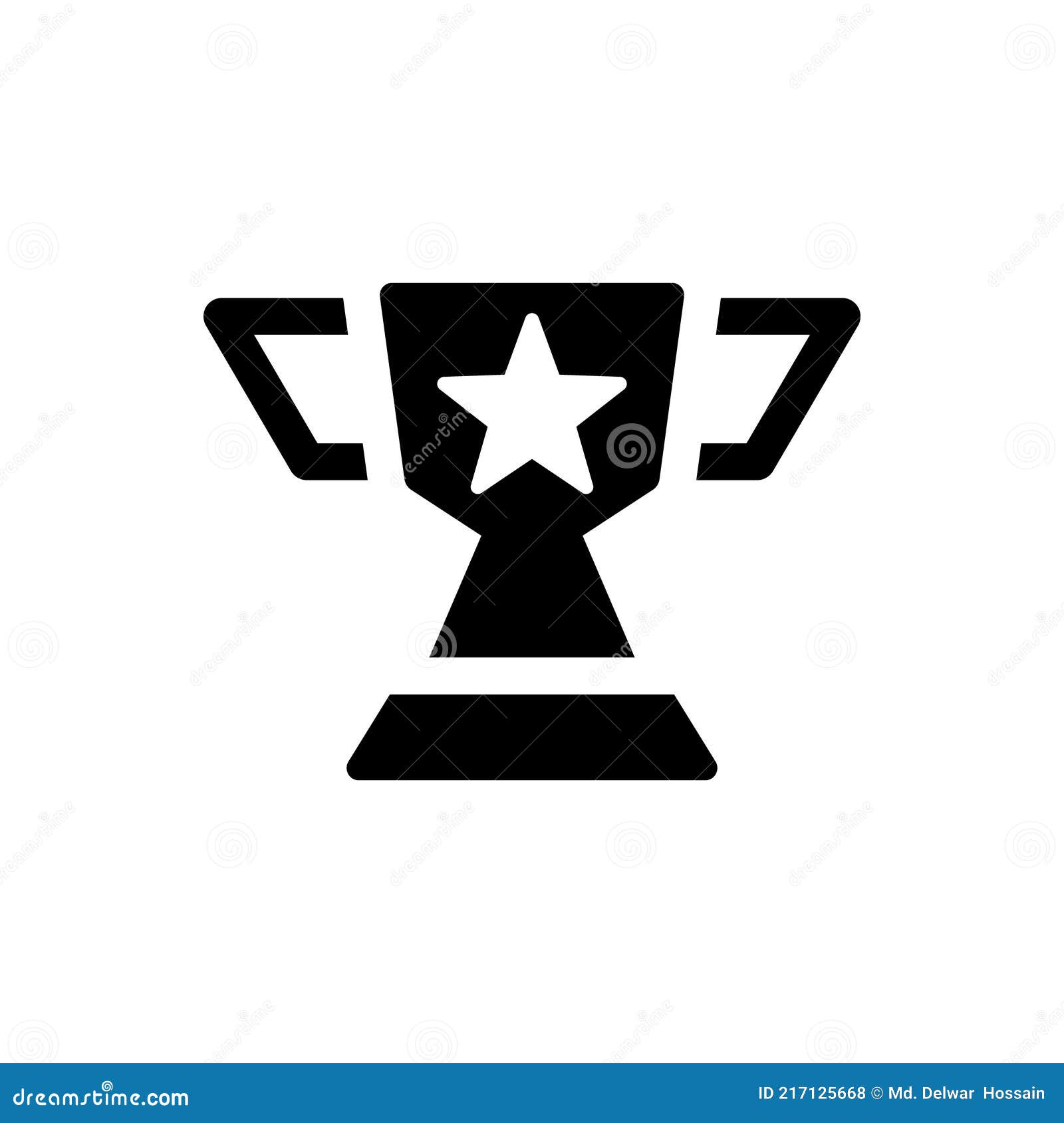 Award trophy icon stock vector. Illustration of sign - 217125668