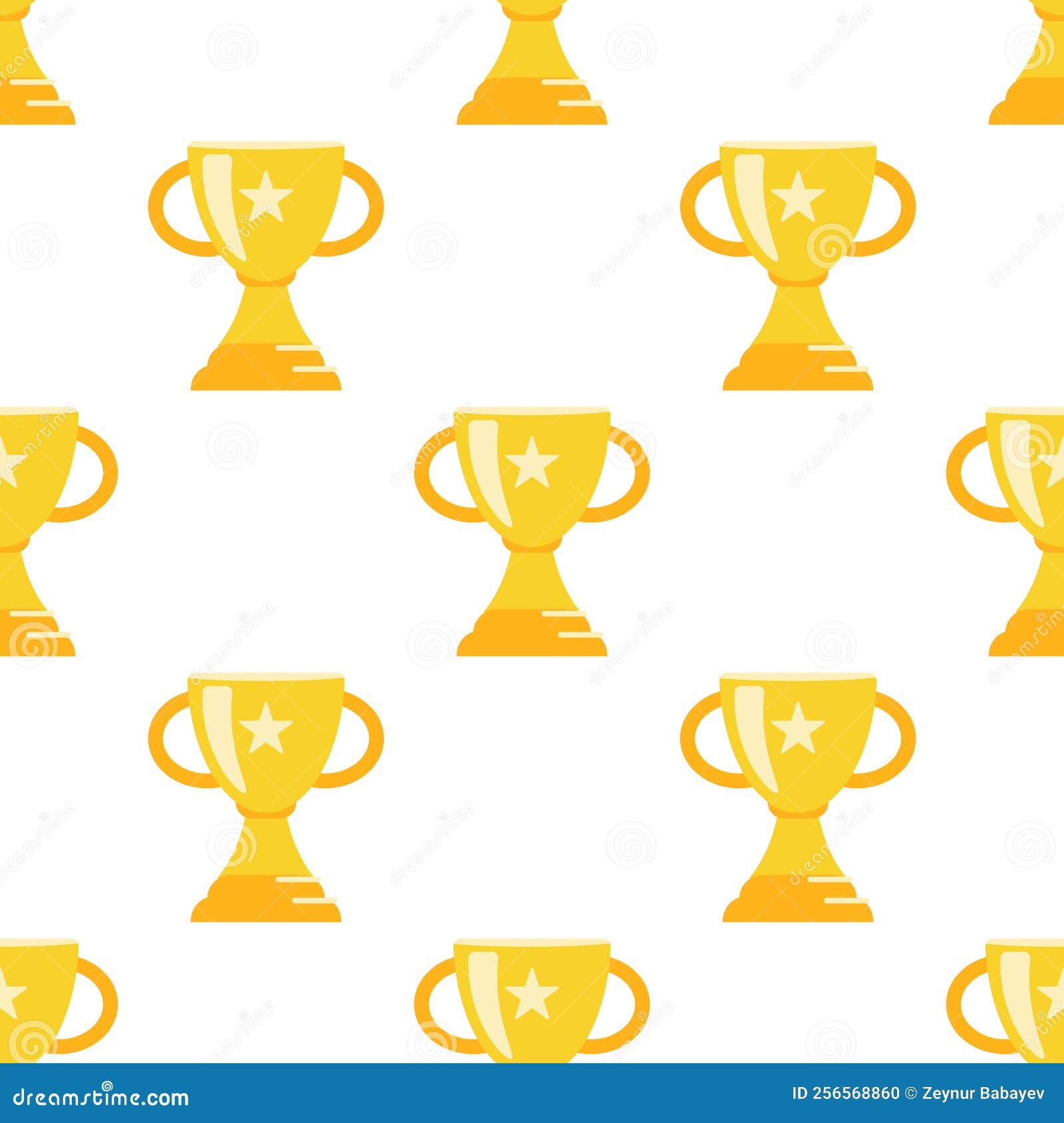 Award Trophy Statue Seamless. Flat and Solid Color Stock Vector ...