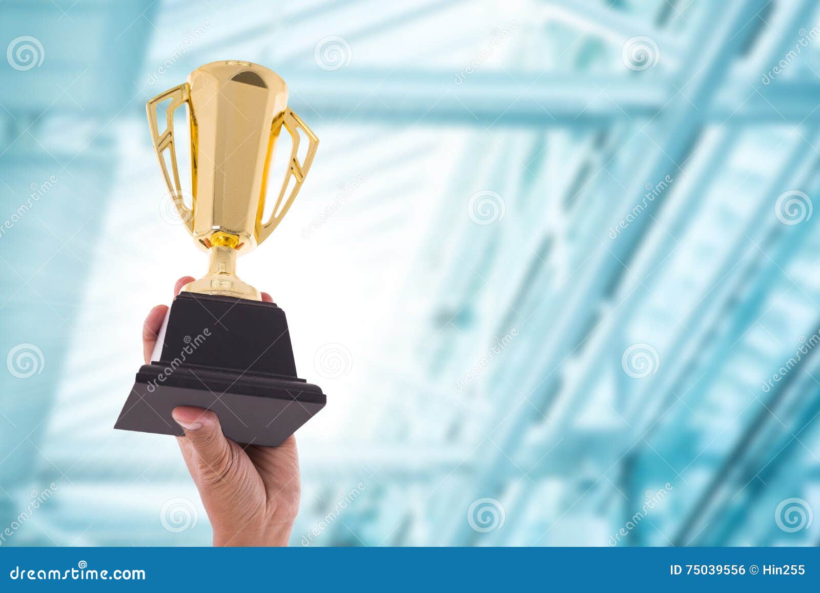 Award Trophy for Winner Achievement Stock Photo - Image of white, gold ...