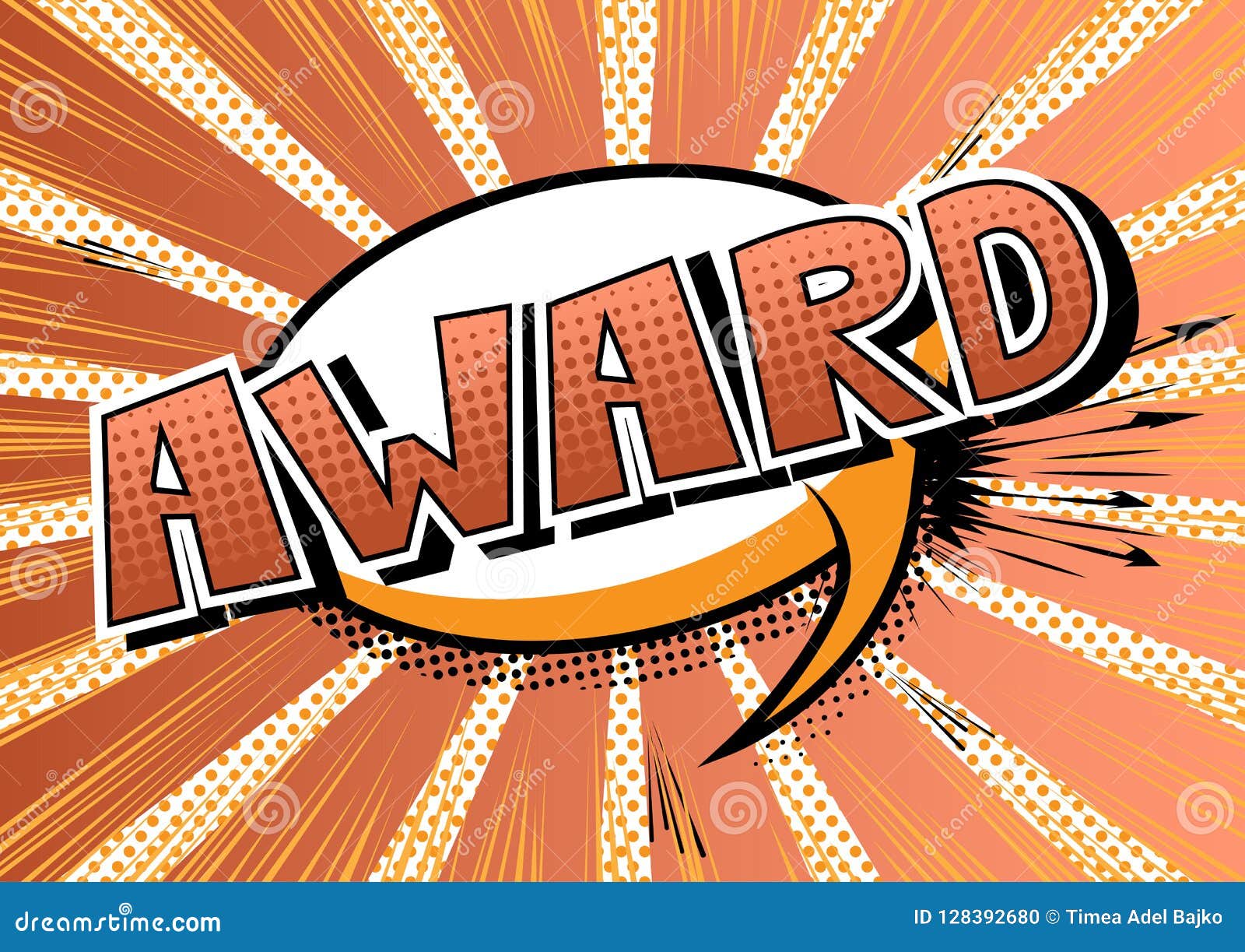Award - Vector Illustrated Comic Book Style Phrase. Stock Illustration ...