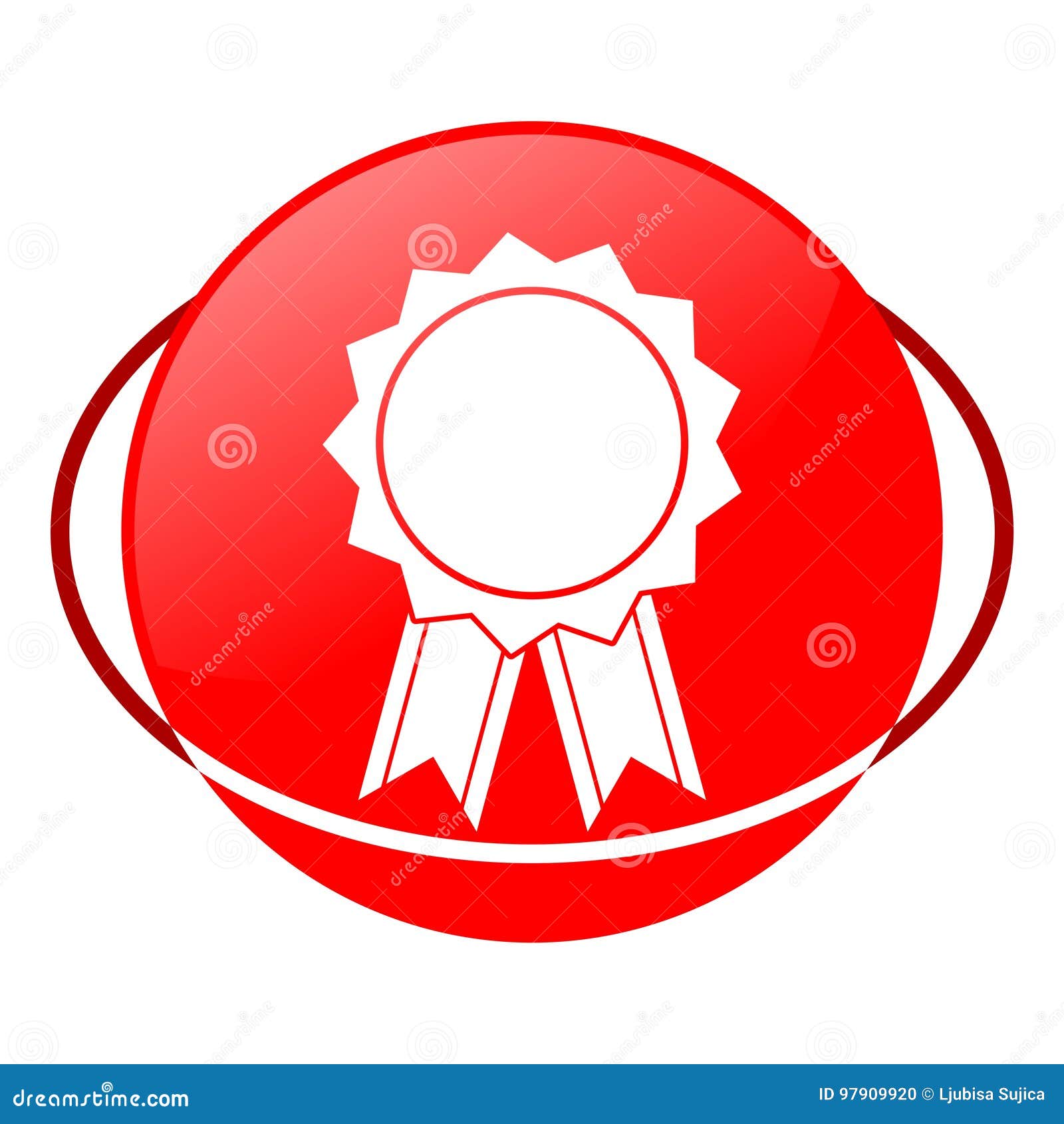 Award Vector Illustration, Red Icon Stock Vector - Illustration of ...