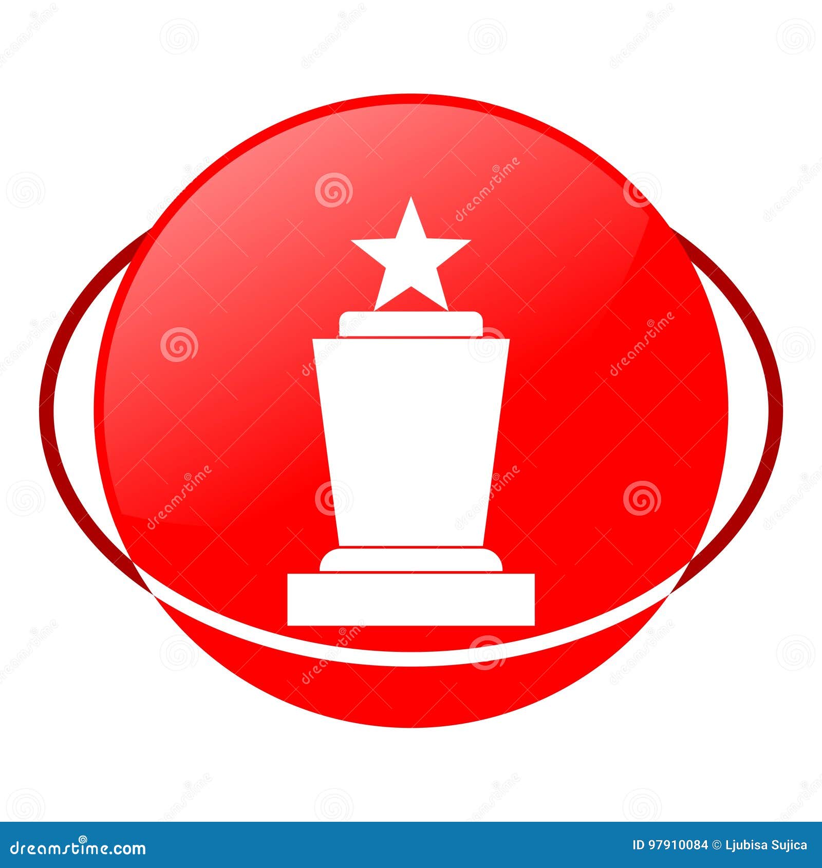 Award Vector Illustration, Red Icon Stock Vector - Illustration of ...