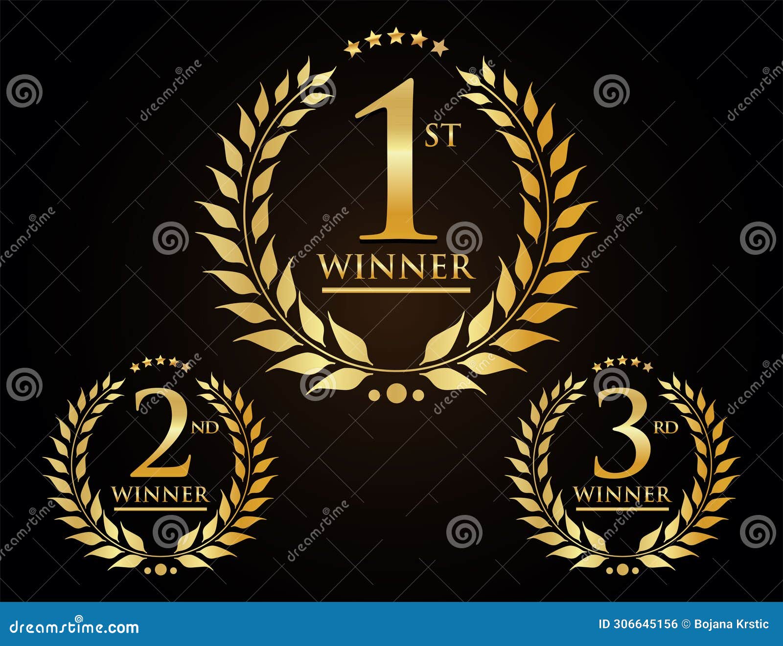 Award Winner Badge Isolated Vector Illustration Stock Vector ...