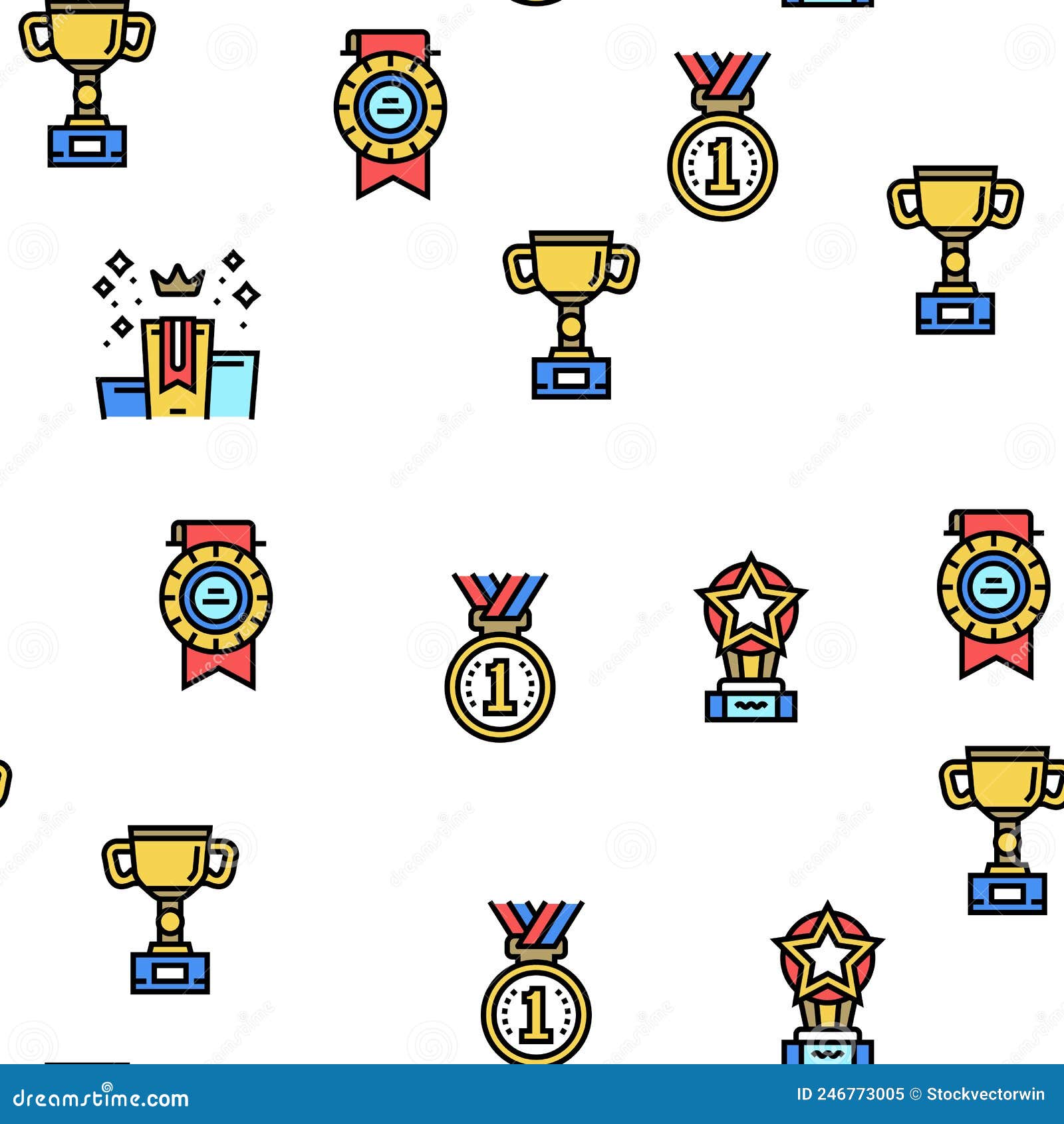 Award for Winner in Championship Vector Seamless Pattern Stock ...