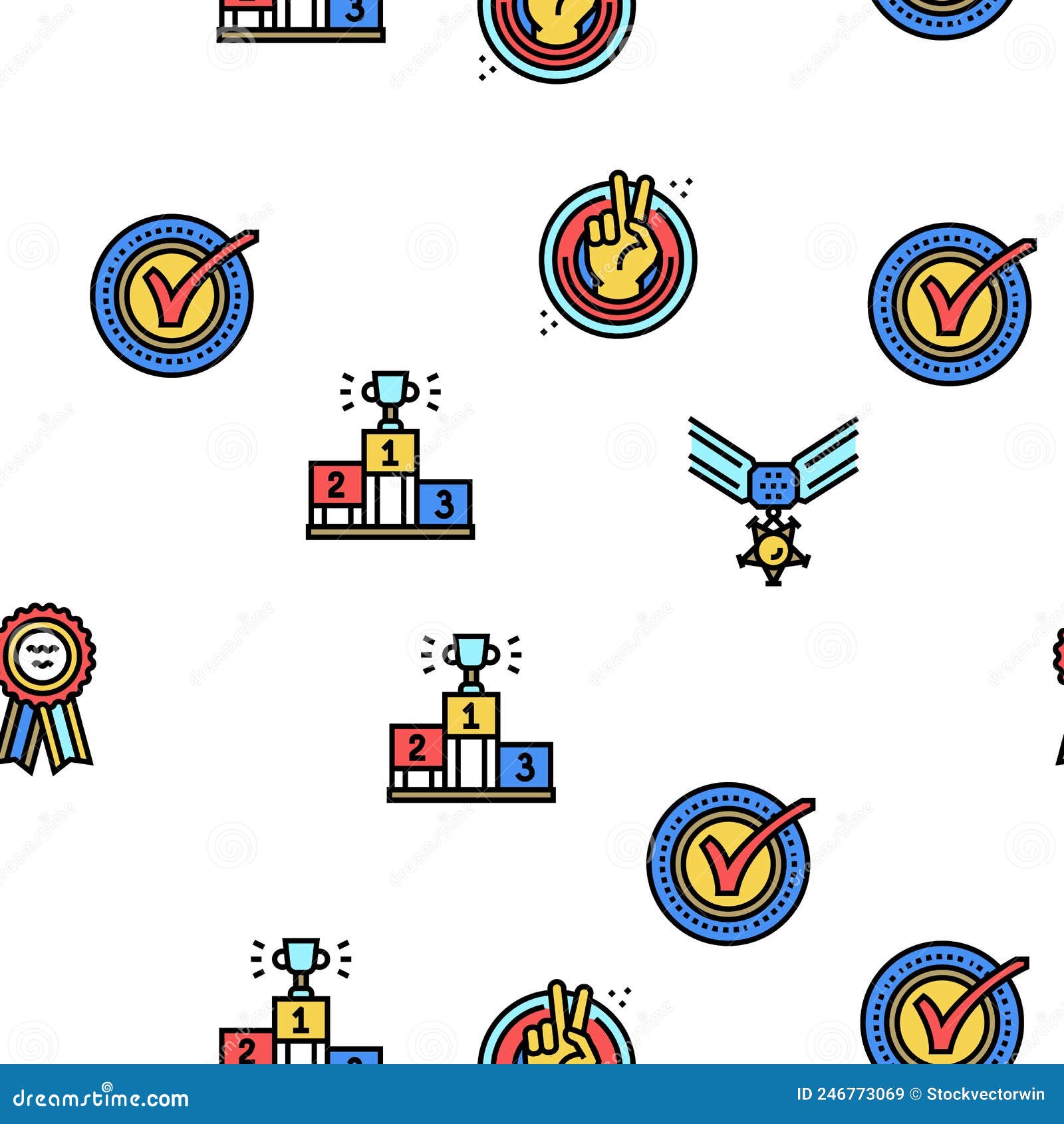 Award for Winner in Championship Vector Seamless Pattern Stock ...