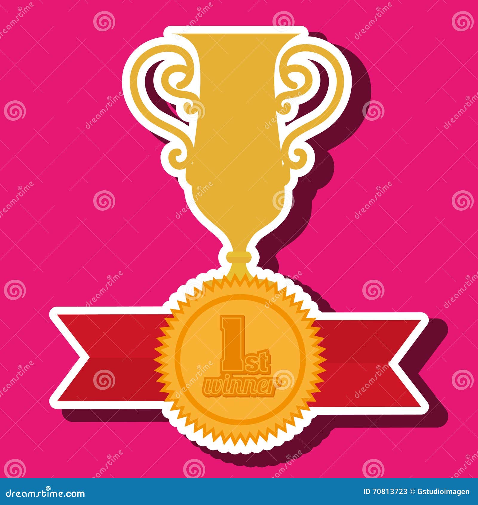 Award winner design stock illustration. Illustration of badge - 70813723