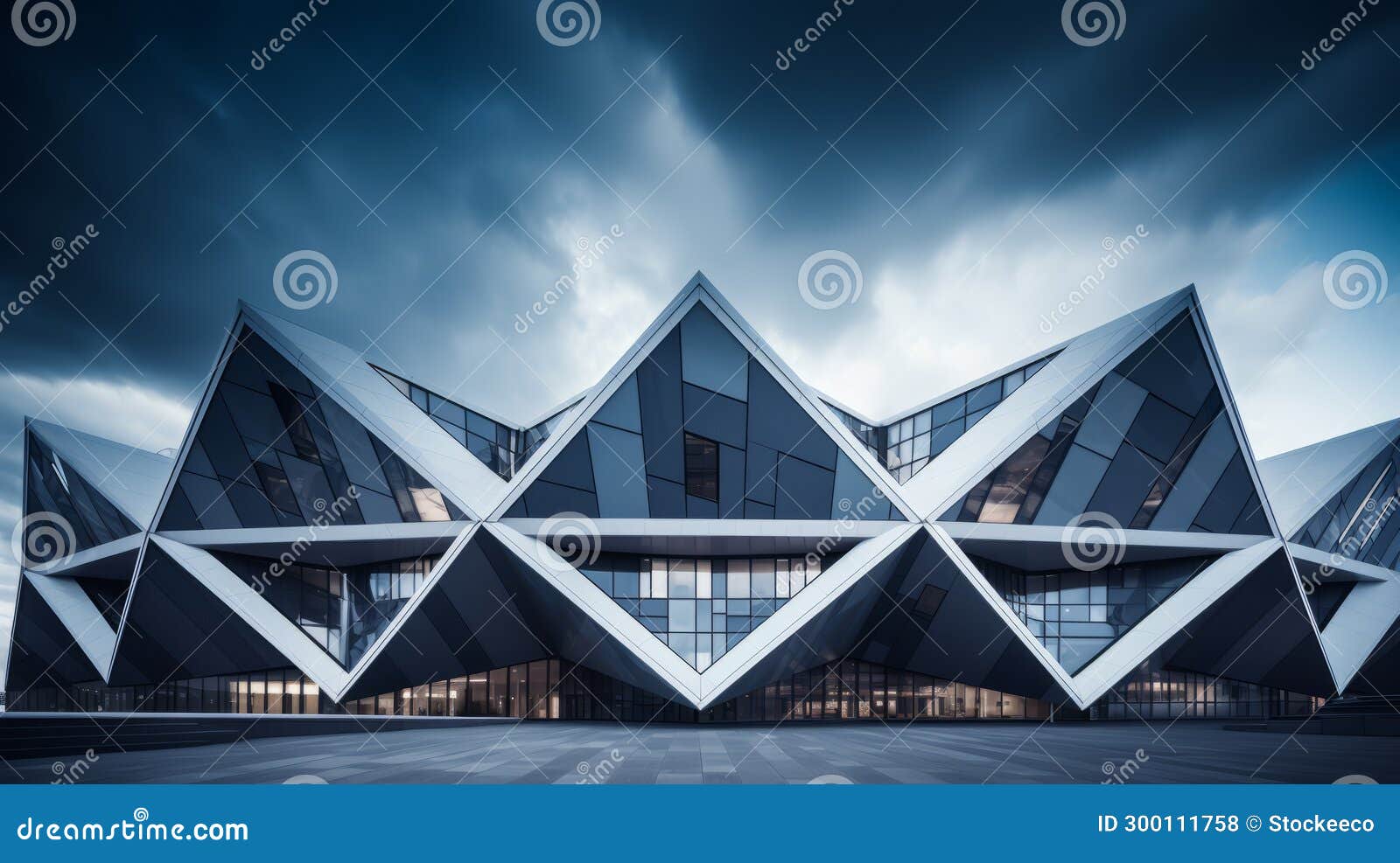 Award-winning Abstract Building Design with Triangular Shapes Stock ...